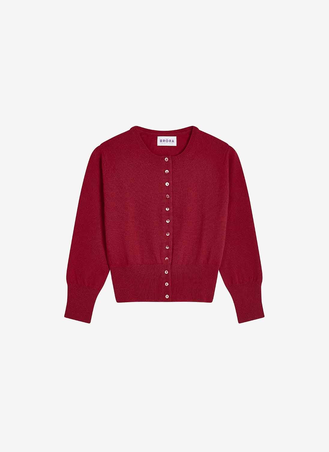 Chilli Cashmere Cropped Cardigan | Women's Knitwear | Brora