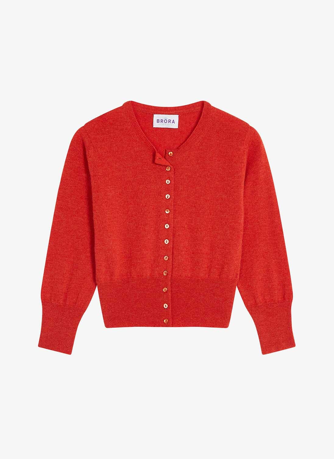Pumpkin Cashmere Cropped Cardigan | Women's Cardigans | Brora