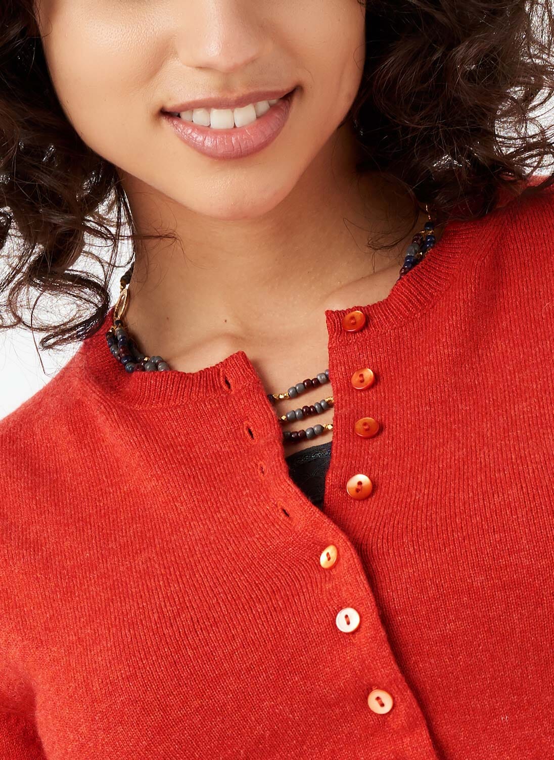 Pumpkin Cashmere Cropped Cardigan | Women's Cardigans | Brora