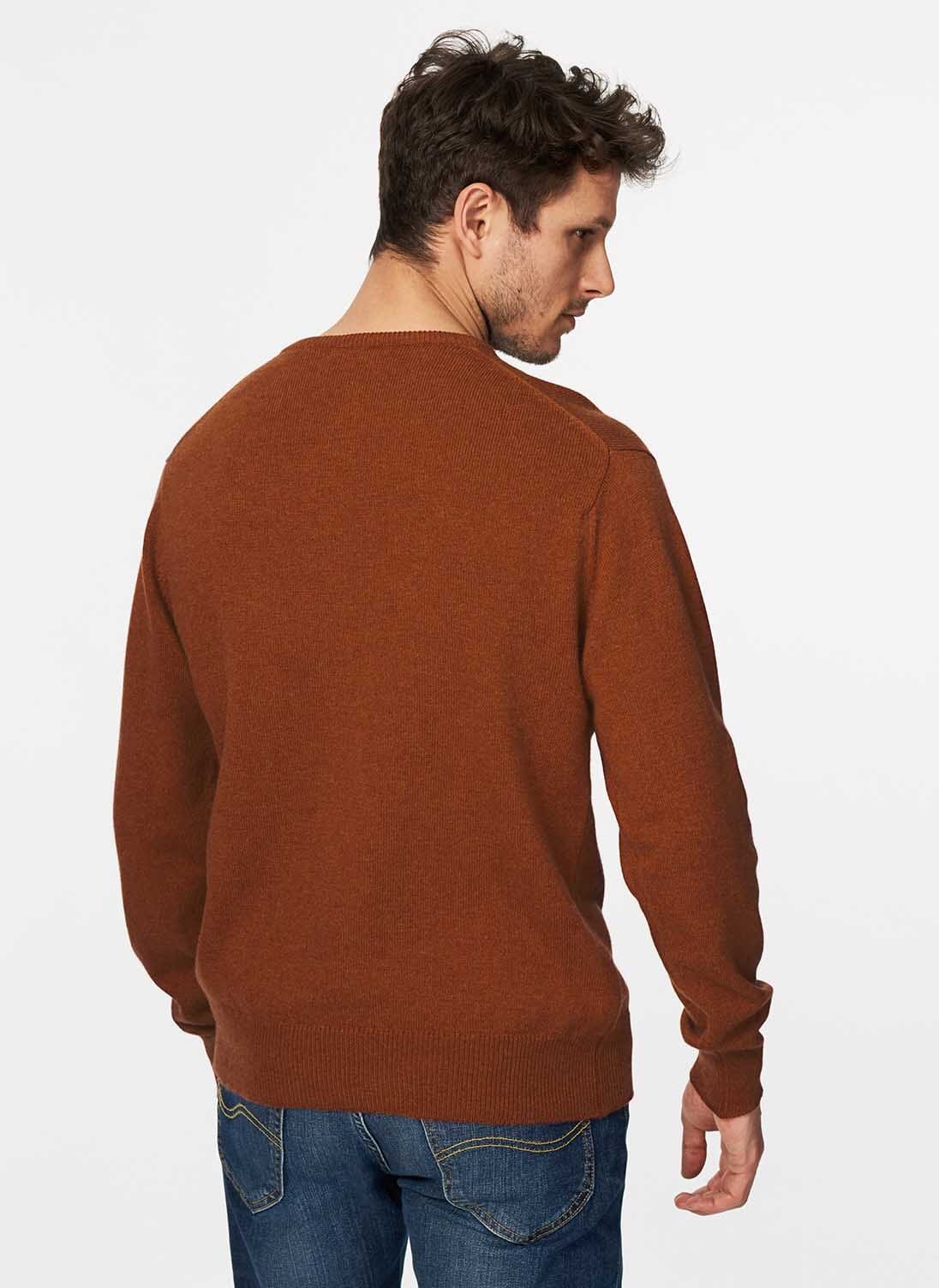 Rust Cashmere Classic Round Neck Jumper | Brora