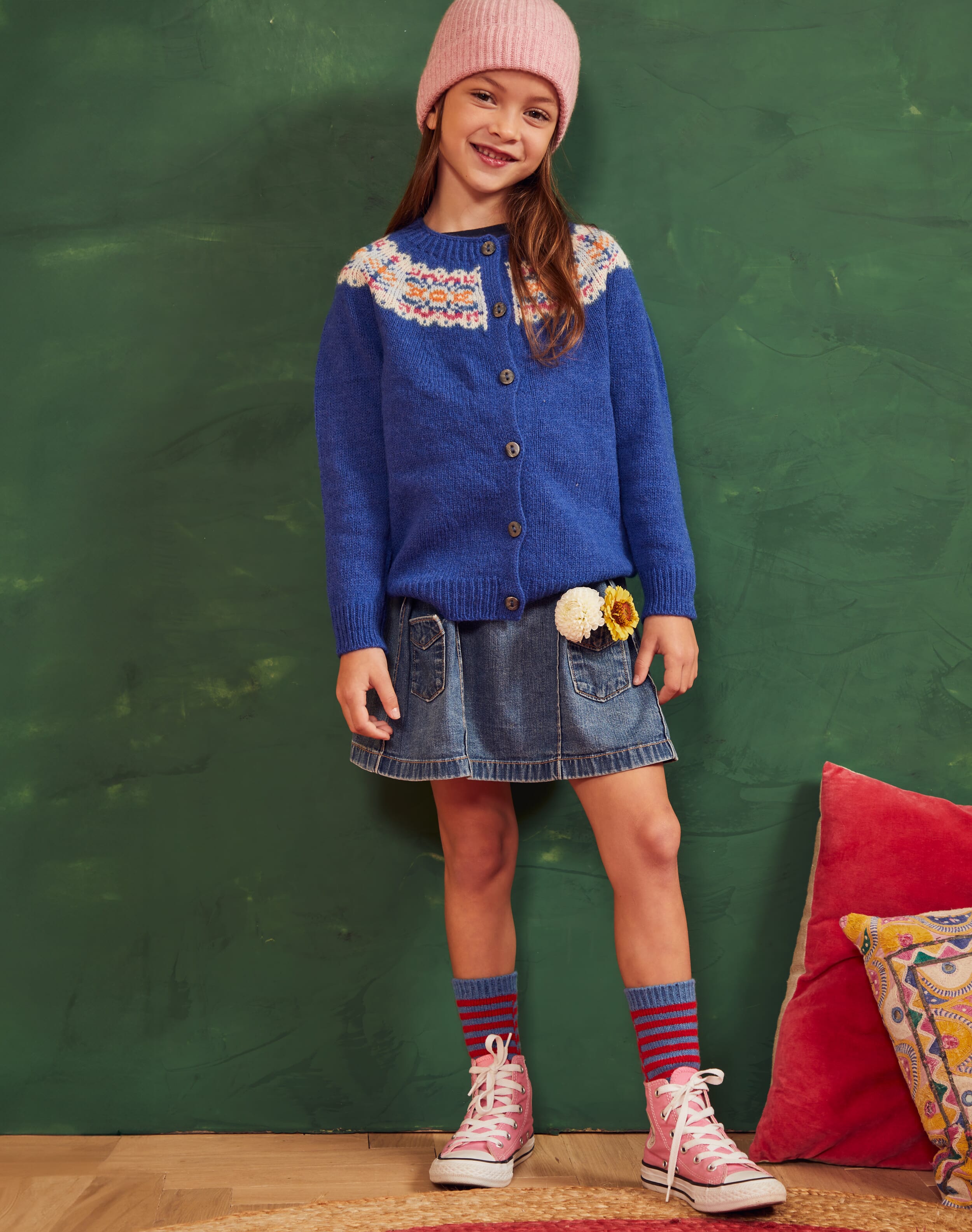 Blue & Red Stripe Socks | Children's Accessories | Brora Fashion