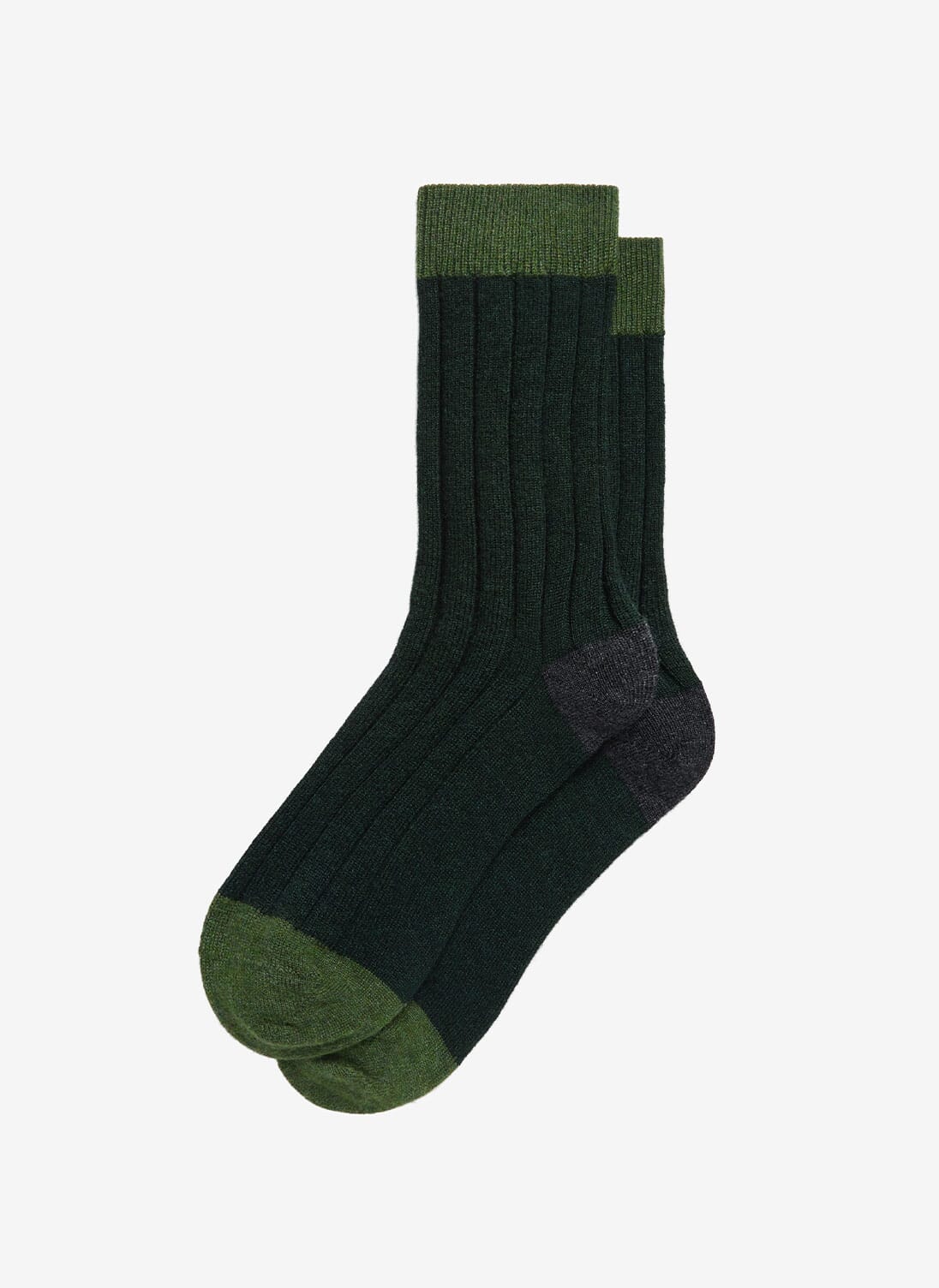 Pine Cashmere Patch Socks | Men's Accessories | Brora