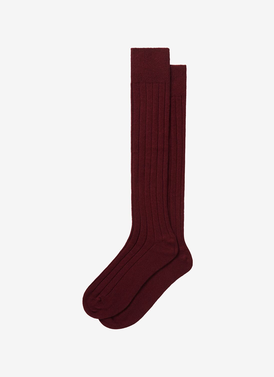 Bordeaux Men's Cashmere Long Socks | Cashmere Socks | Brora
