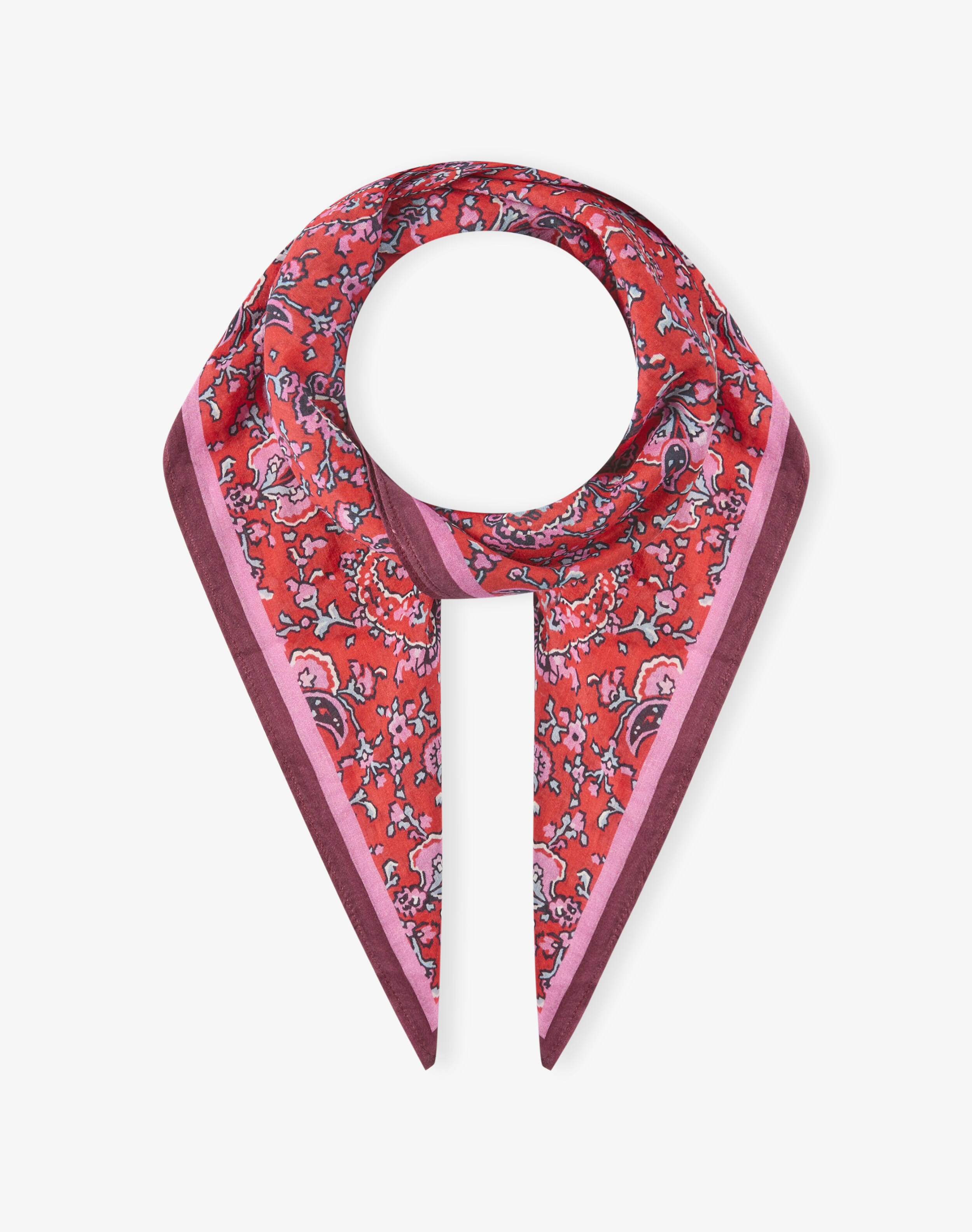 Geranium Silk Cotton Square | Scarves & Throatwarmers | Brora