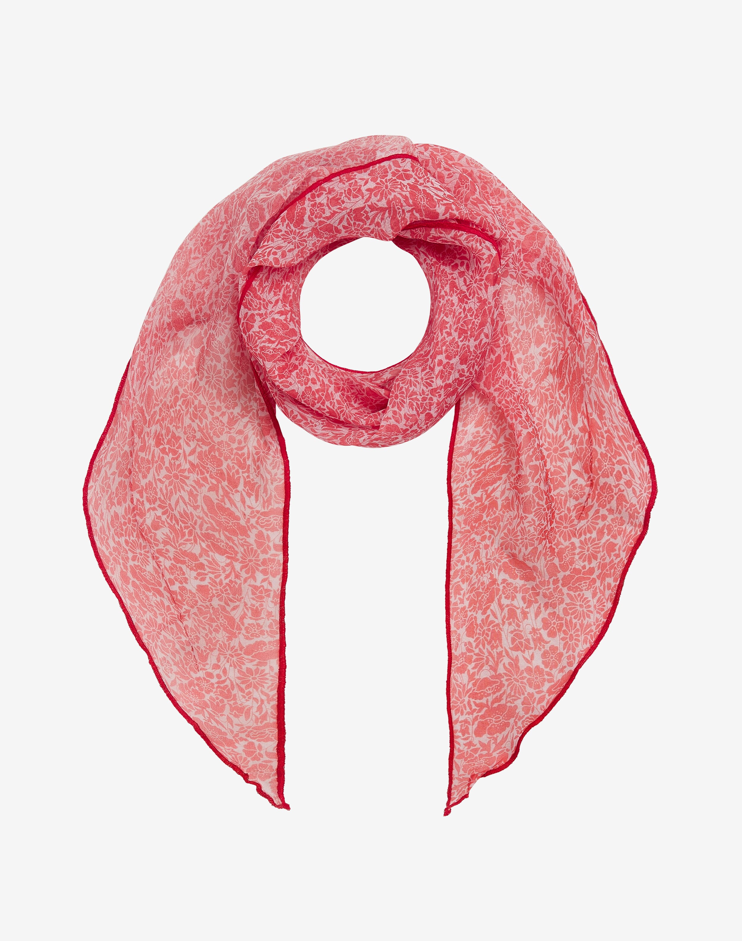 Liberty Print Silk Chiffon Scarf in Crimson Bouquet | Brora