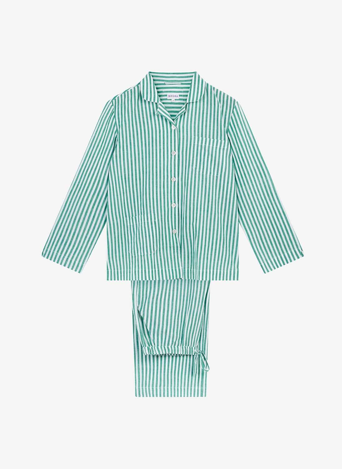Cotton Stripe Pyjamas | Women's Nightwear | Brora UK