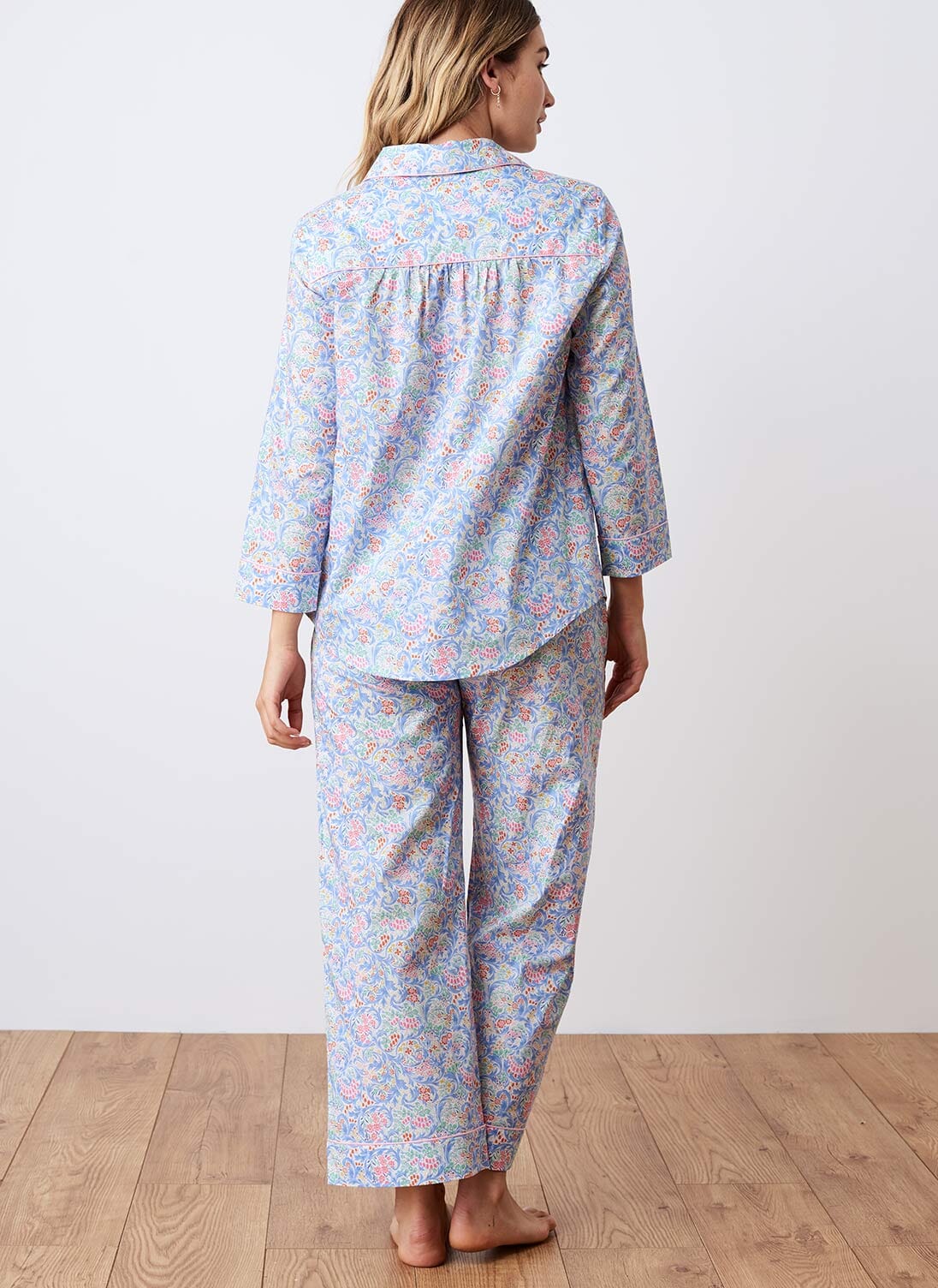 Women's Iris Garden Organic Cotton Liberty Print Pyjamas | Brora
