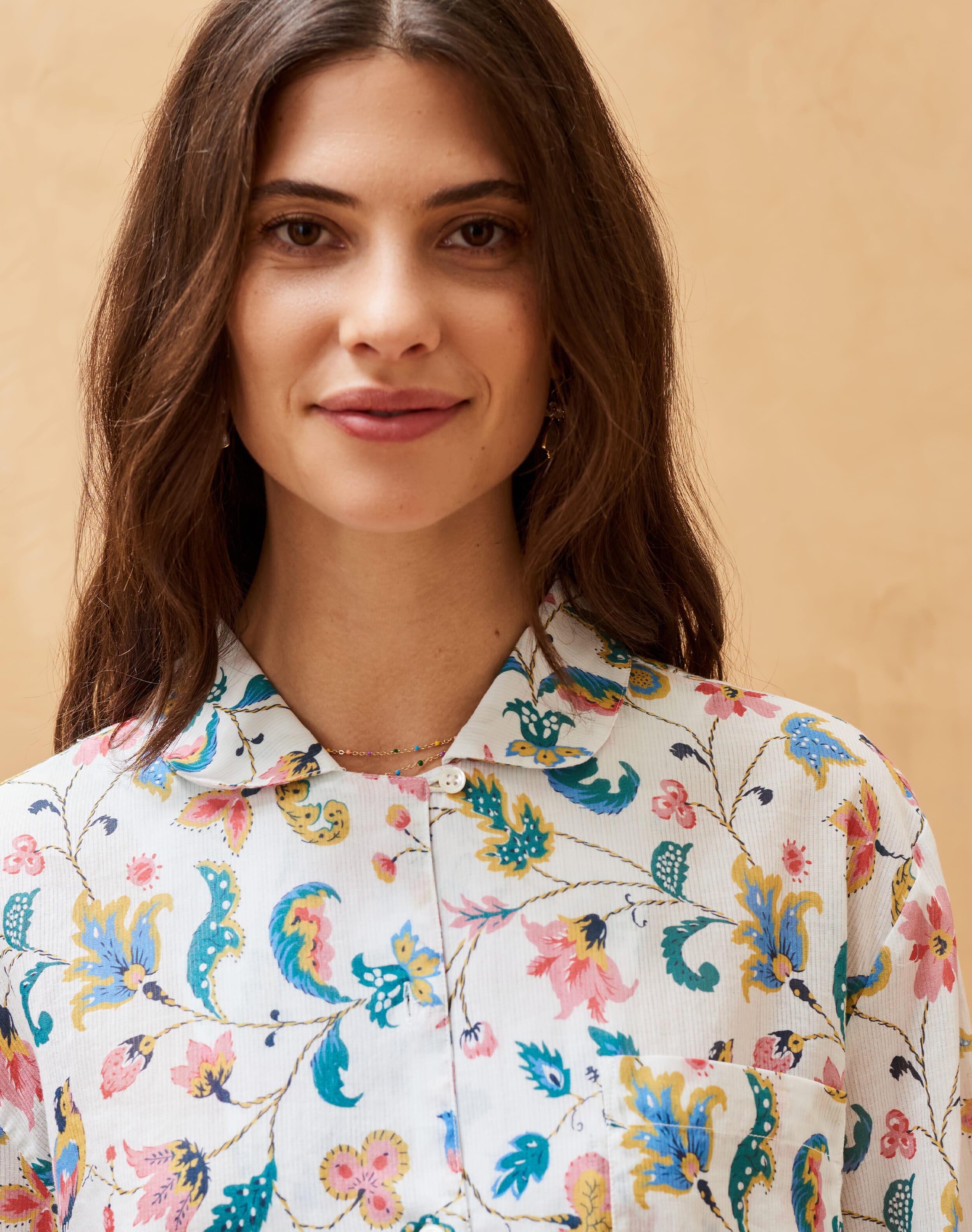 White Cotton Botanical Pyjamas | Nightwear | Brora Fashion