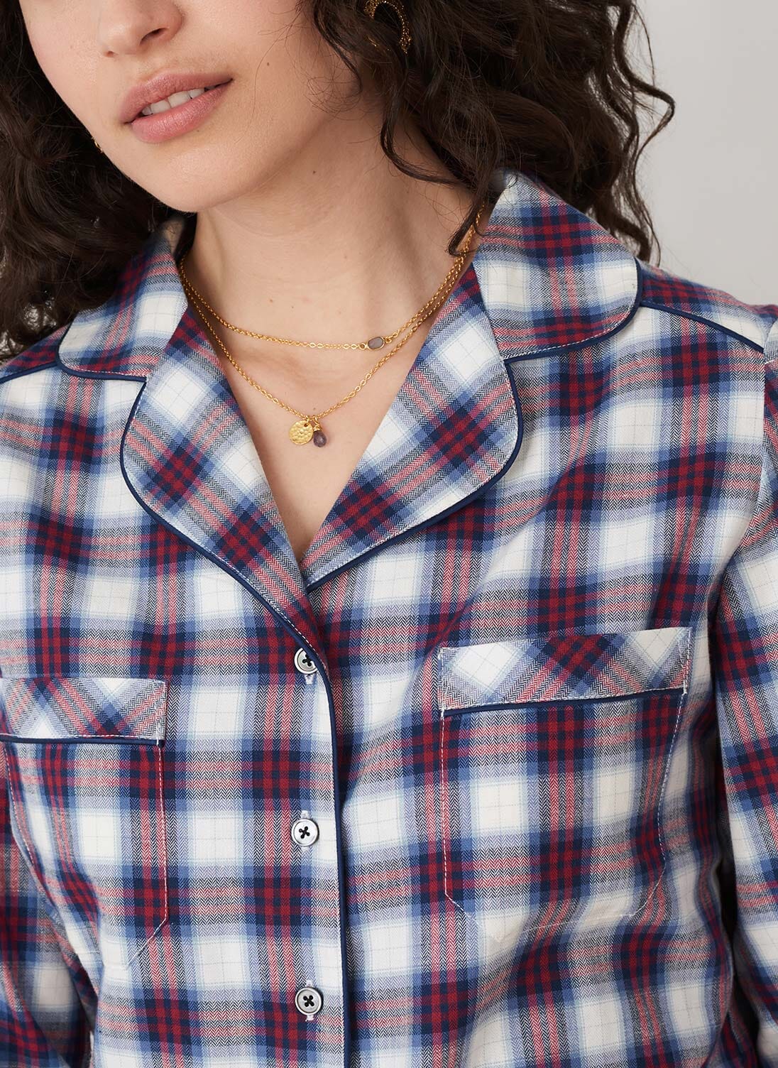 Indigo & Hawthorn Brushed Cotton Checked Pyjamas | Women's Nightwear ...