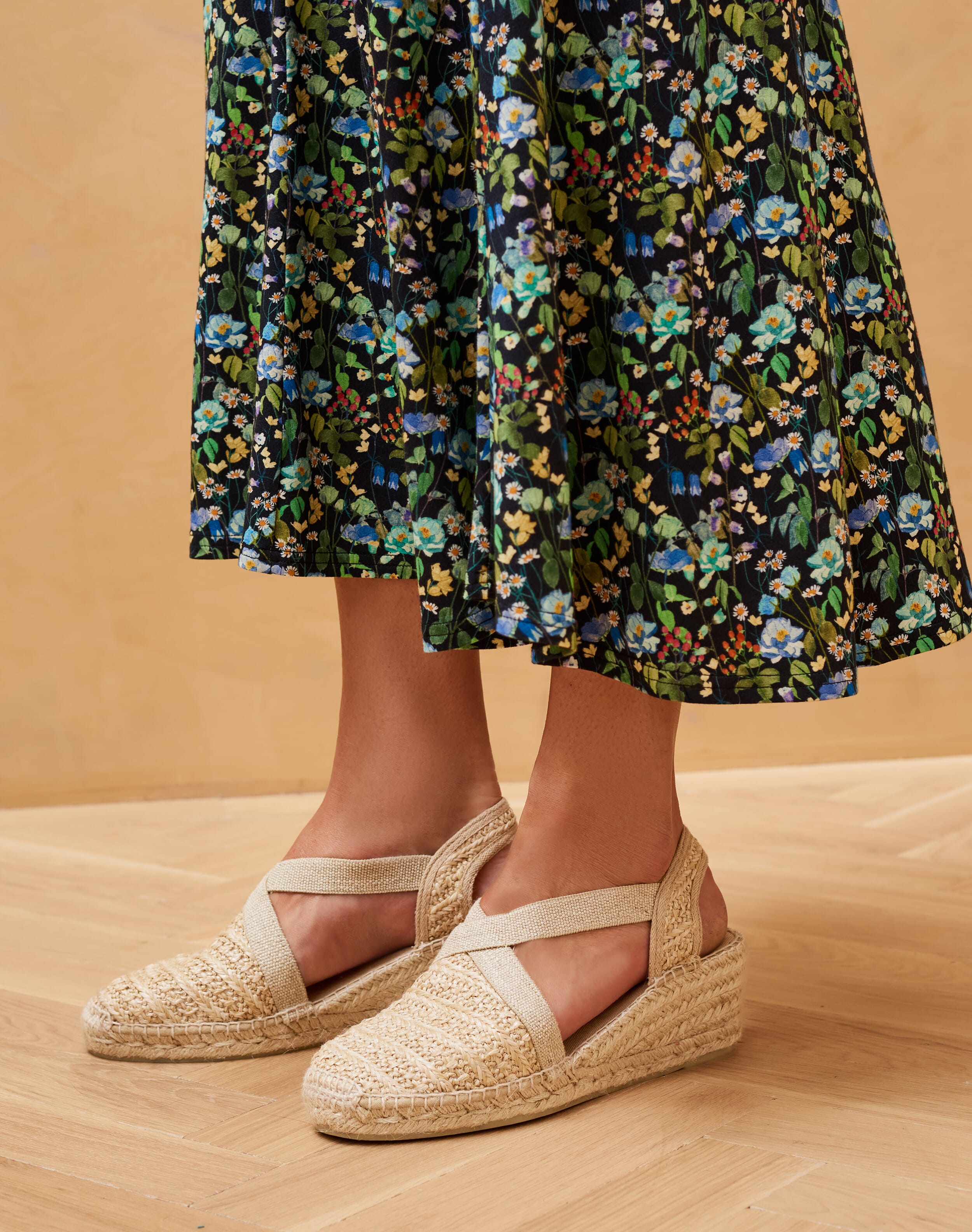 Neutral Raffia Espadrilles | Shoes & Boots | Brora Fashion