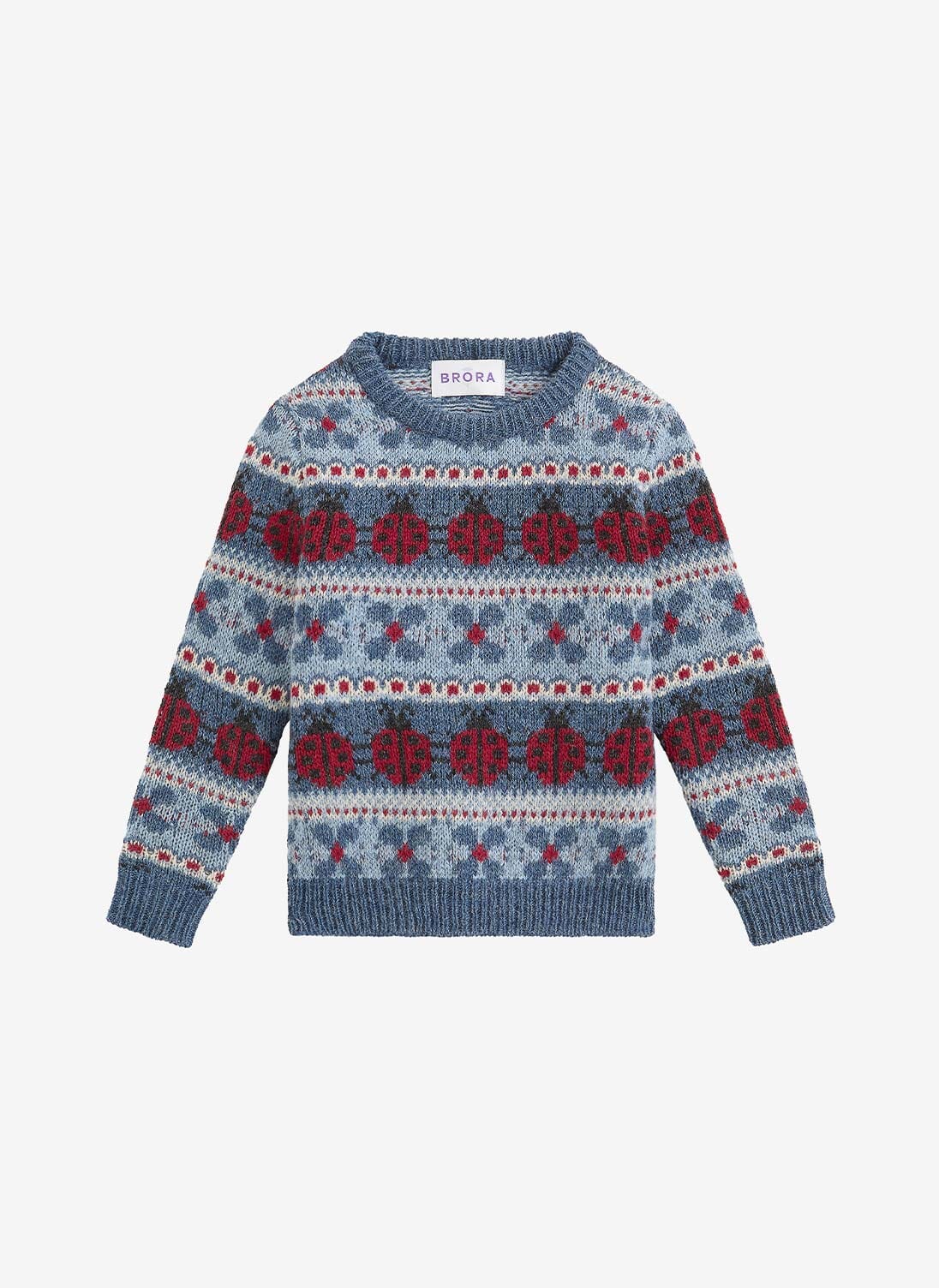 Denim Wool Ladybird Jumper | Children's Knitwear | Brora