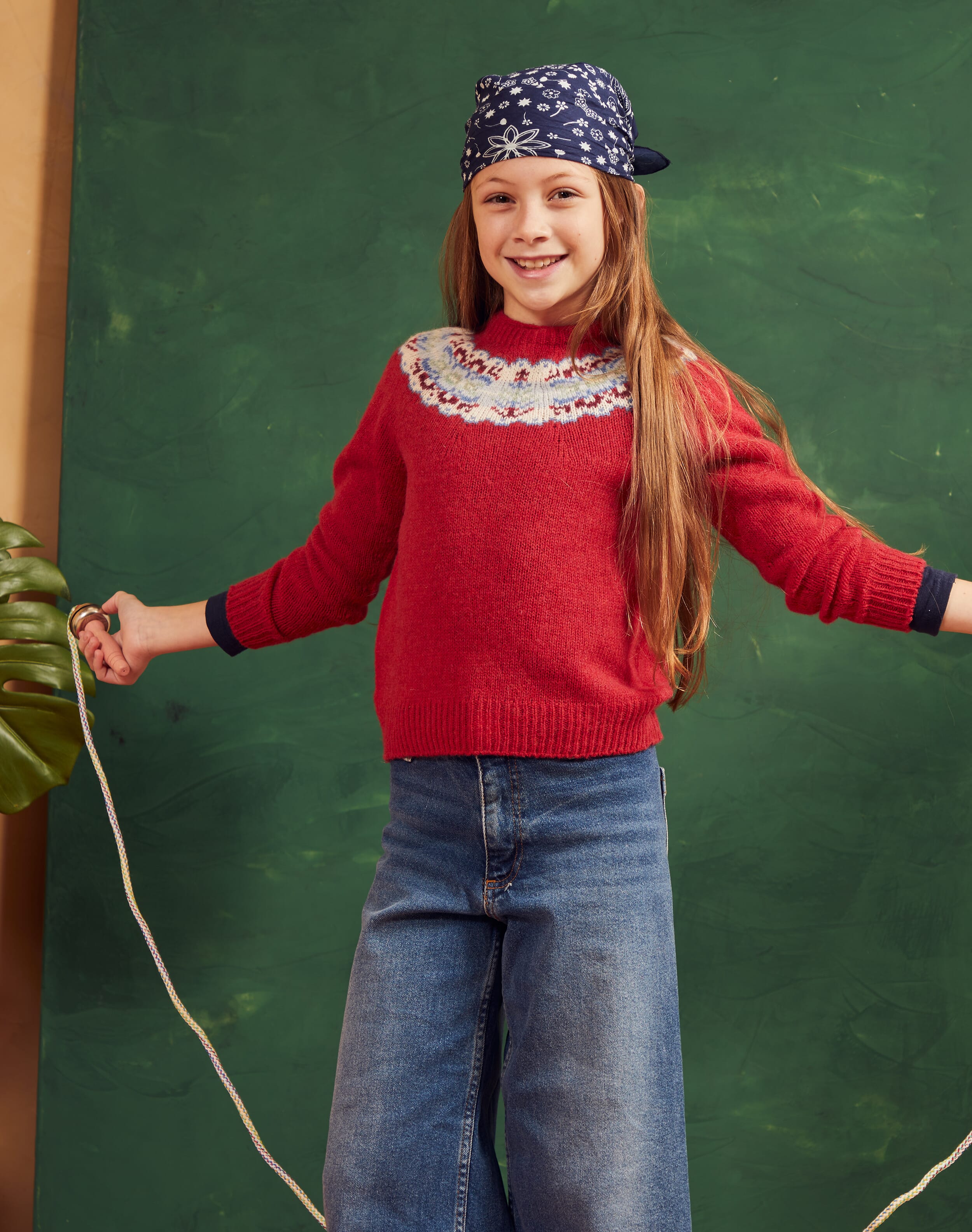 Poppy Wool Fair Isle Yoke Jumper | Children | Brora Fashion