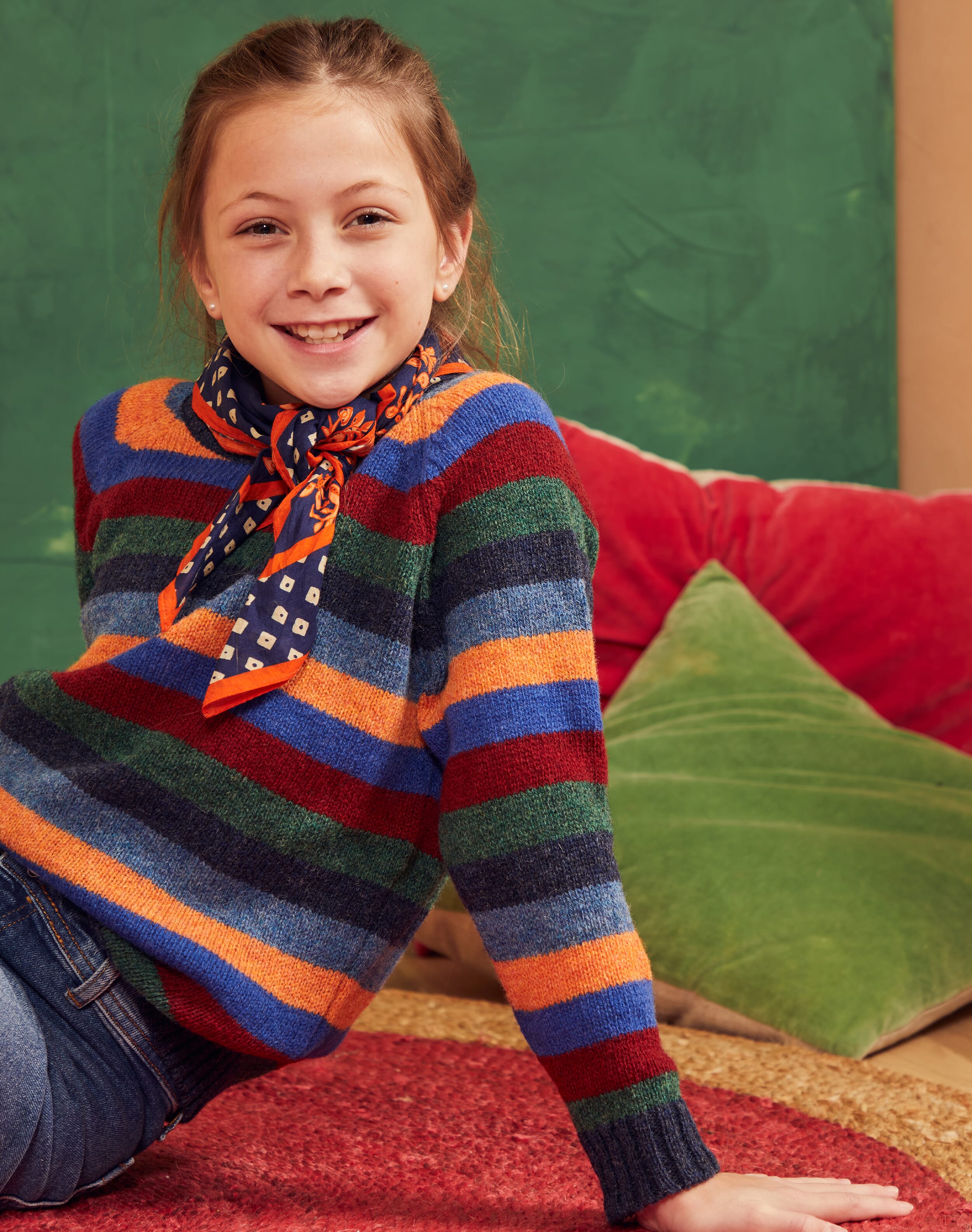 Wool Stripy Jumper | Children's Jumpers | Brora Fashion