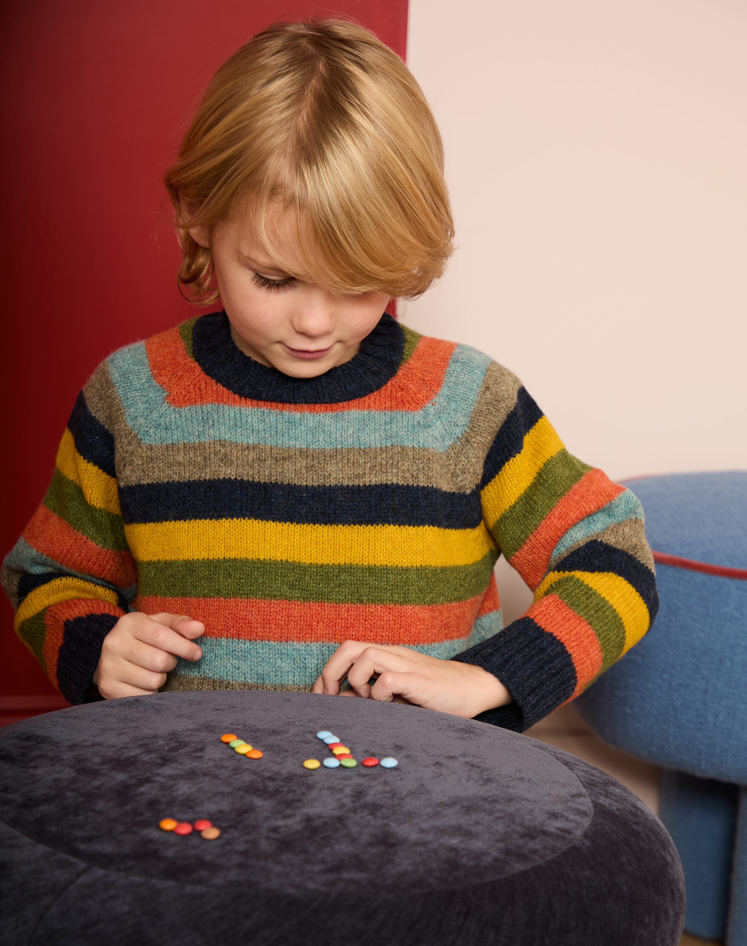 Navy Wool Stripe Jumper | Children's | Brora Fashion