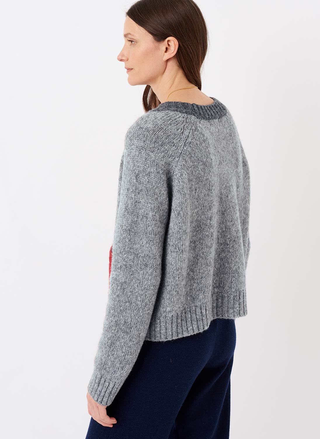 Silver Alpaca Colour Block Cardigan | Women's Cardigans | Brora