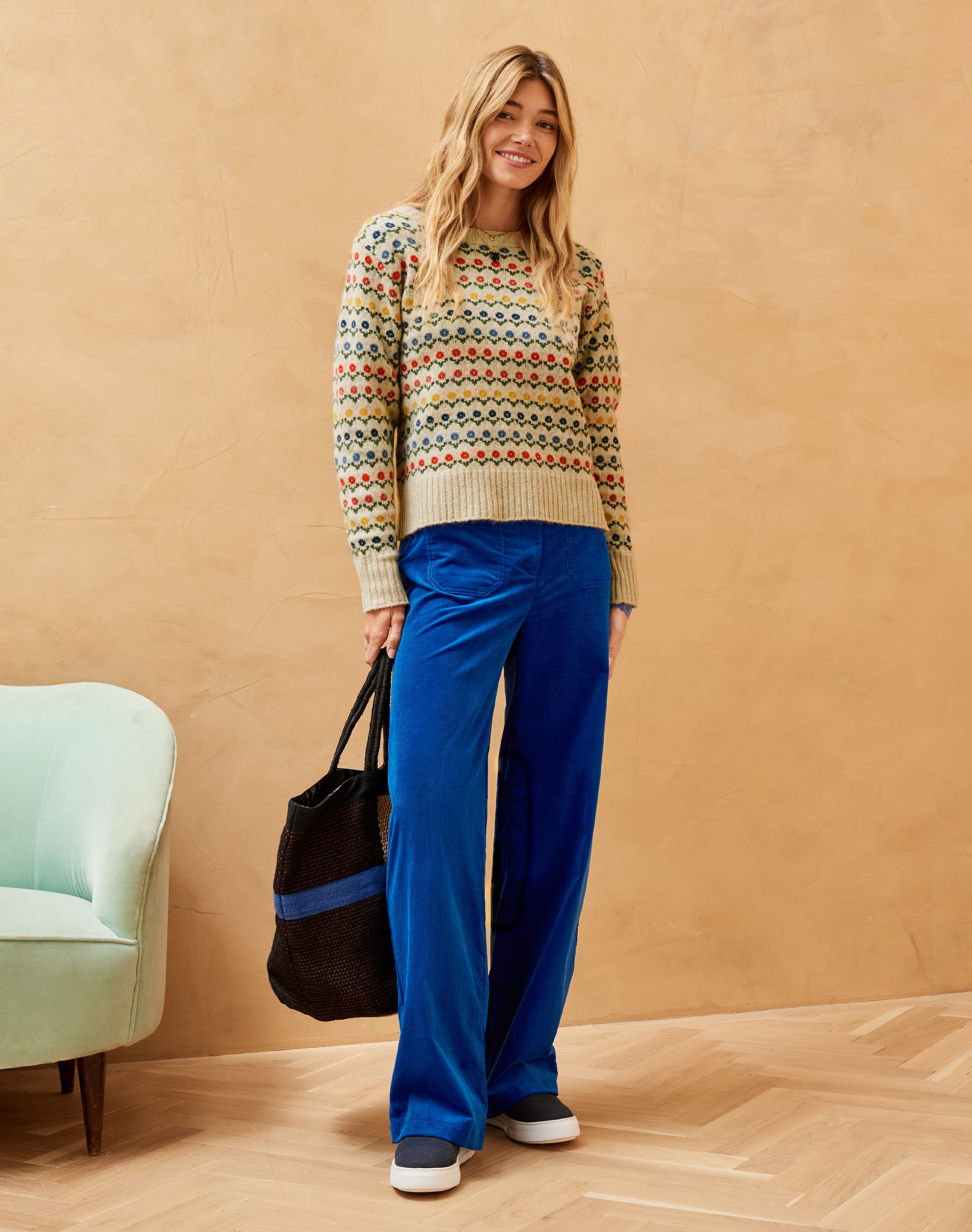 Merino Folk Floral Jumper | Women's Jumpers | Brora Fashion