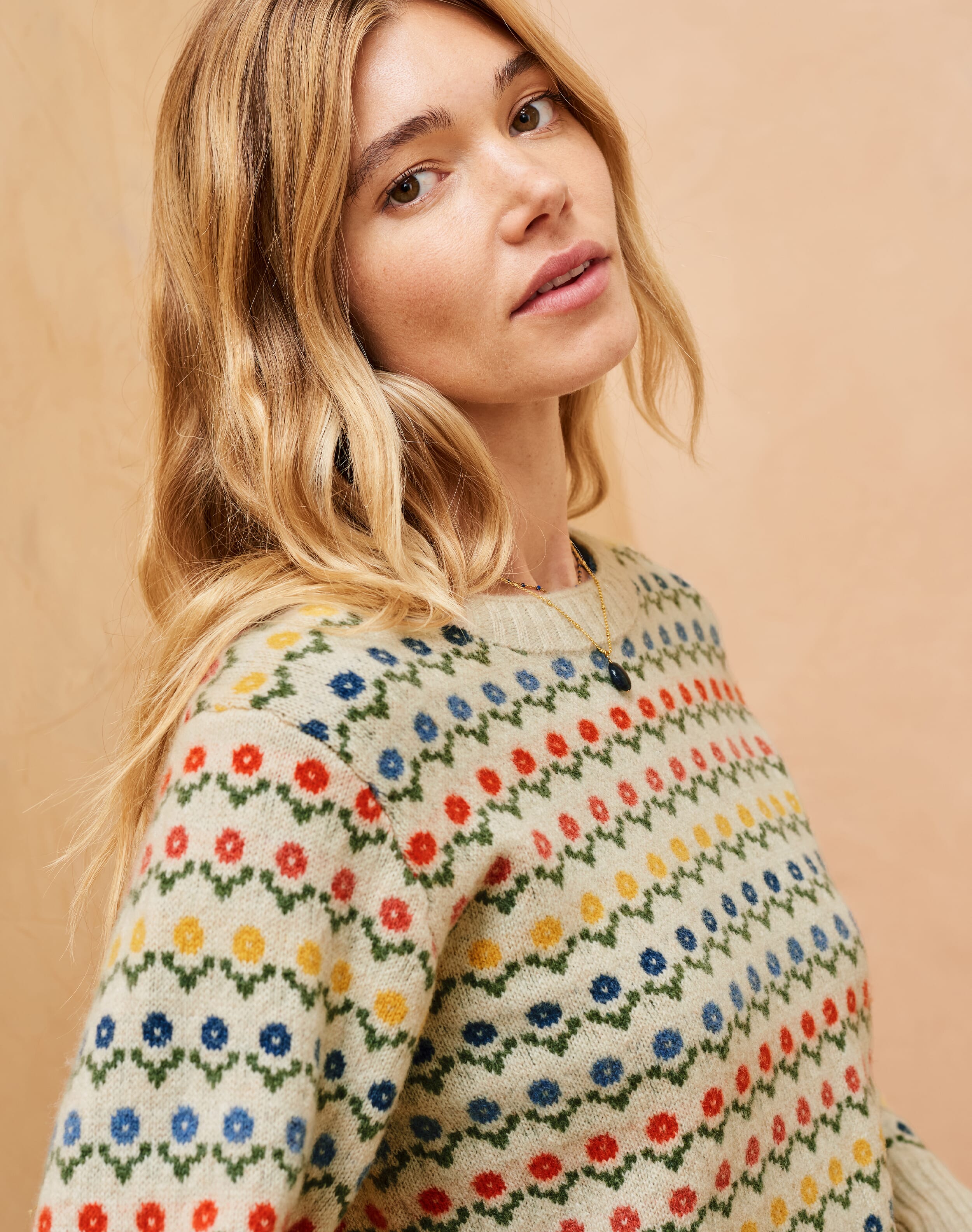 Merino Folk Floral Jumper | Women's Jumpers | Brora Fashion