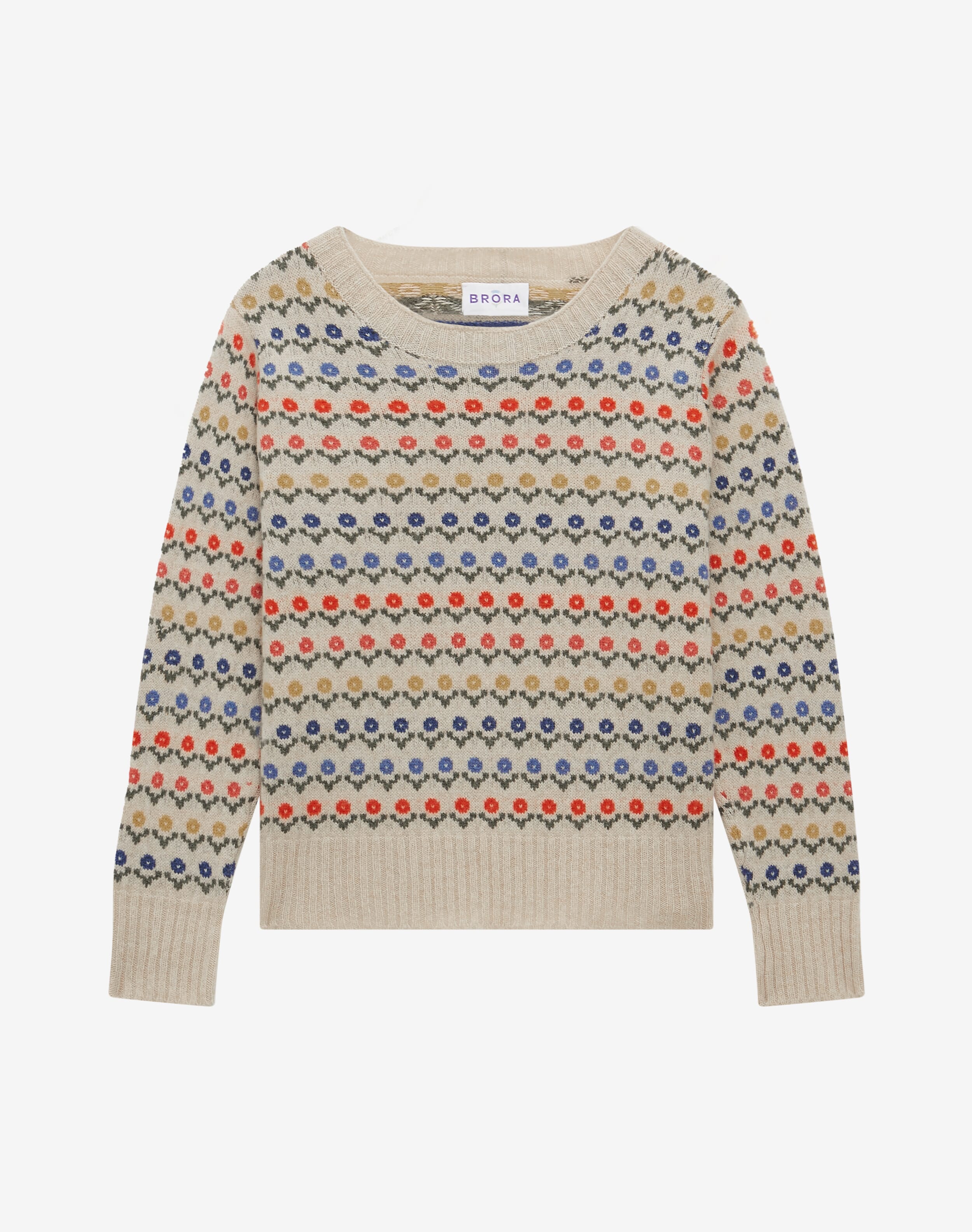 Merino Folk Floral Jumper | Women's Jumpers | Brora Fashion
