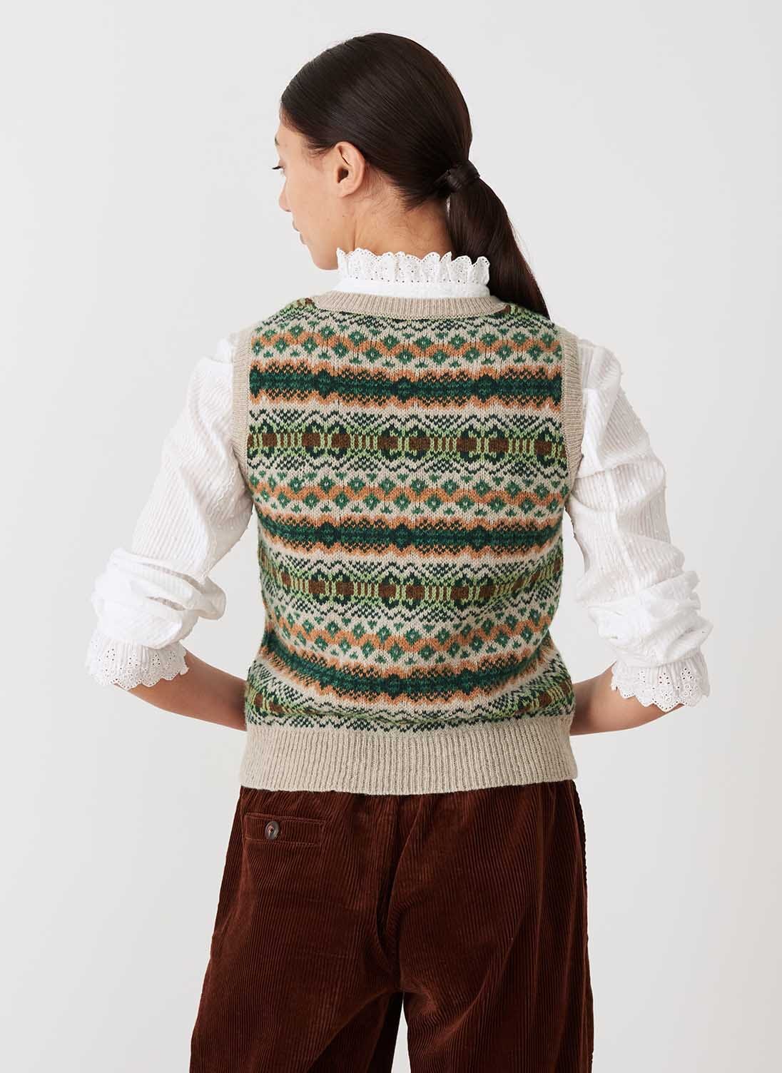Stone Wool Fair Isle Tank | Women's Tanks & Vests | Brora