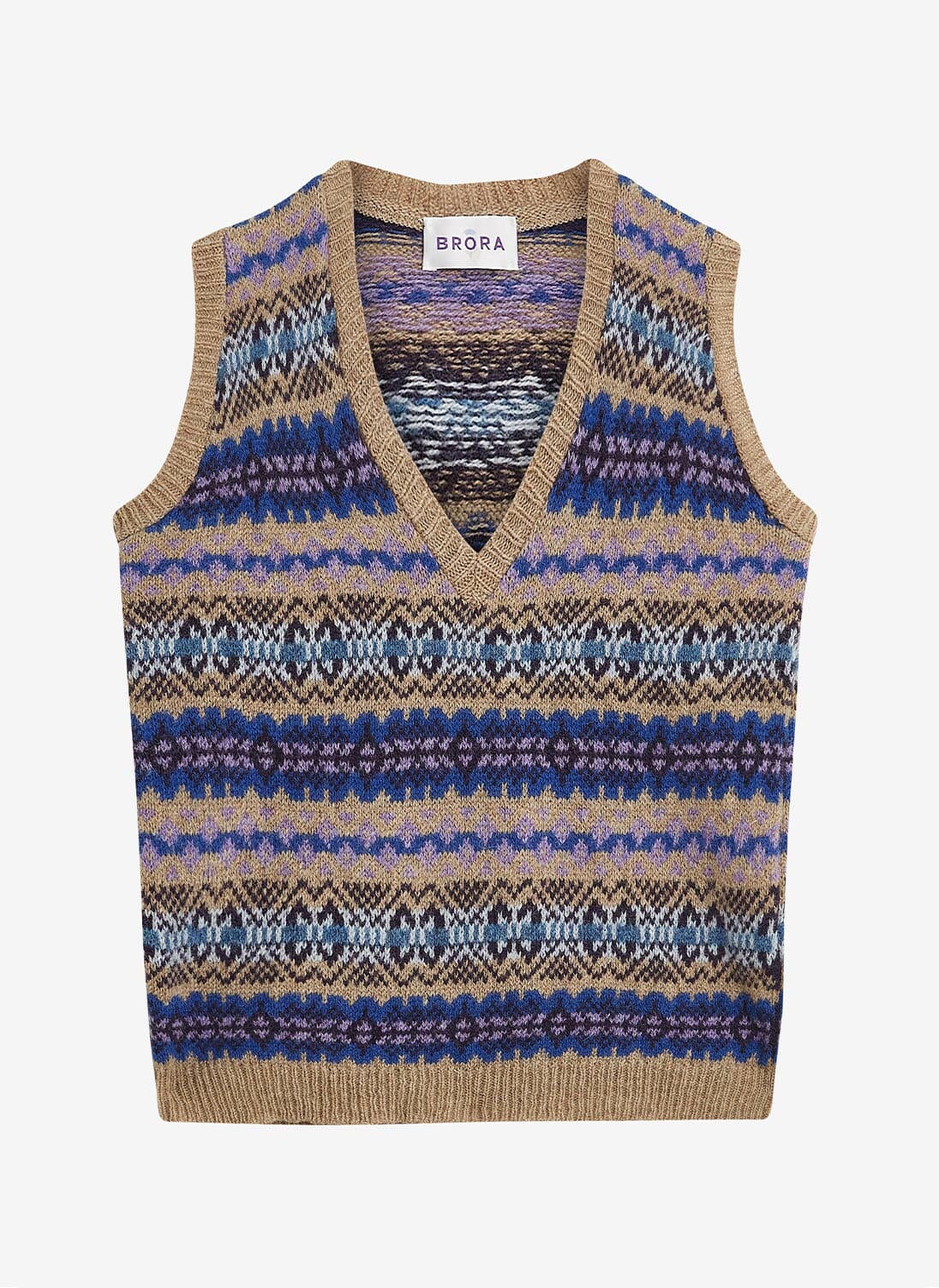 Oak Wool Fair Isle Tank | Women's Tanks & Vests | Brora