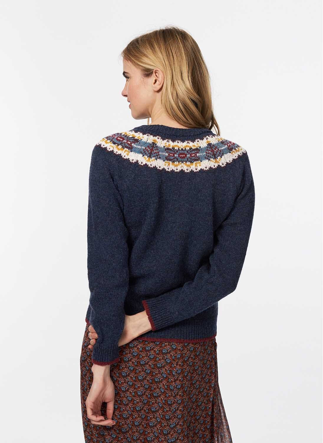 Midnight Lambswool Fair Isle Jumper | Women’s Jumpers | Brora