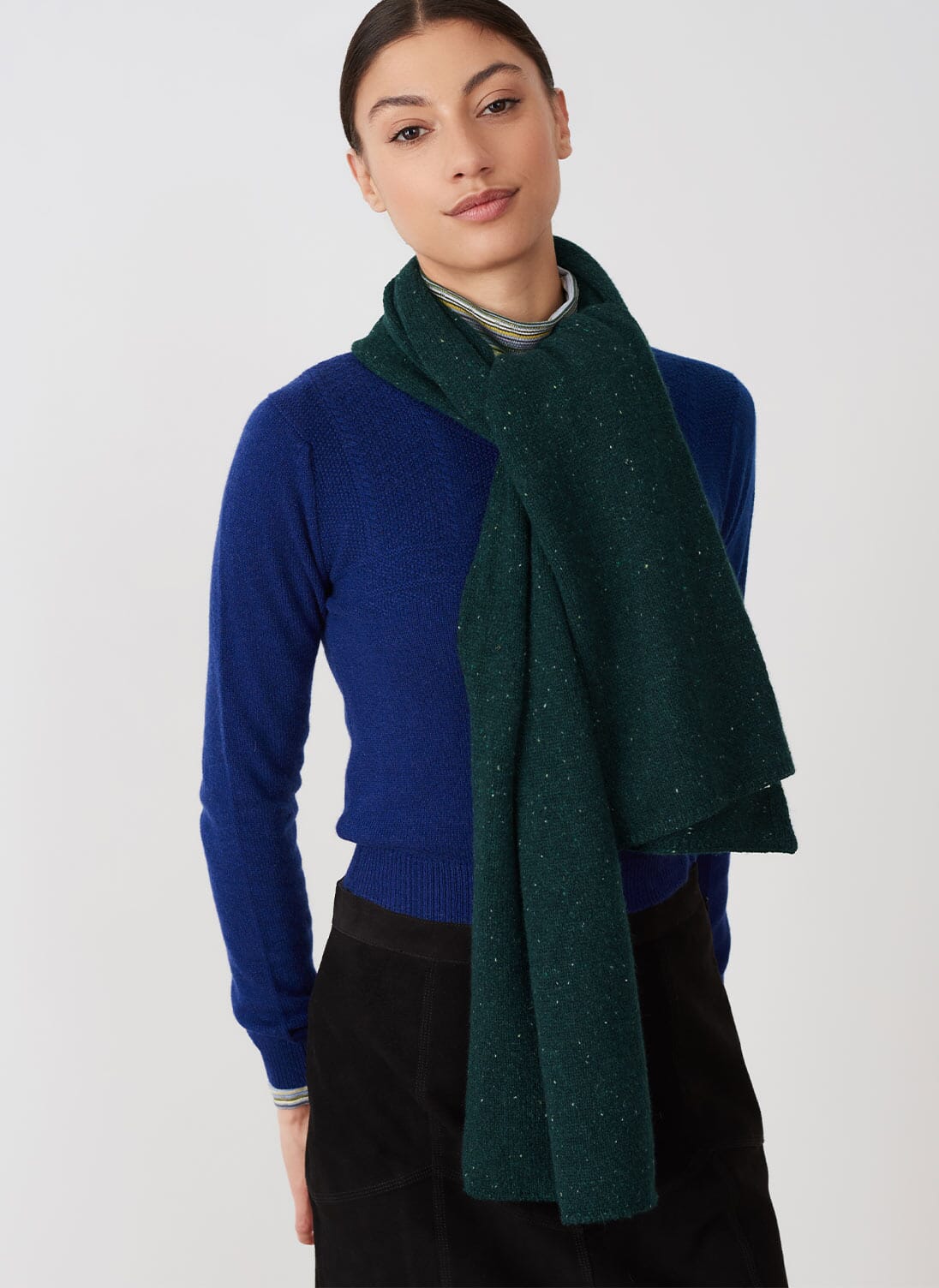 Pine Cashmere Donegal Scarf | Cashmere Scarves | Brora