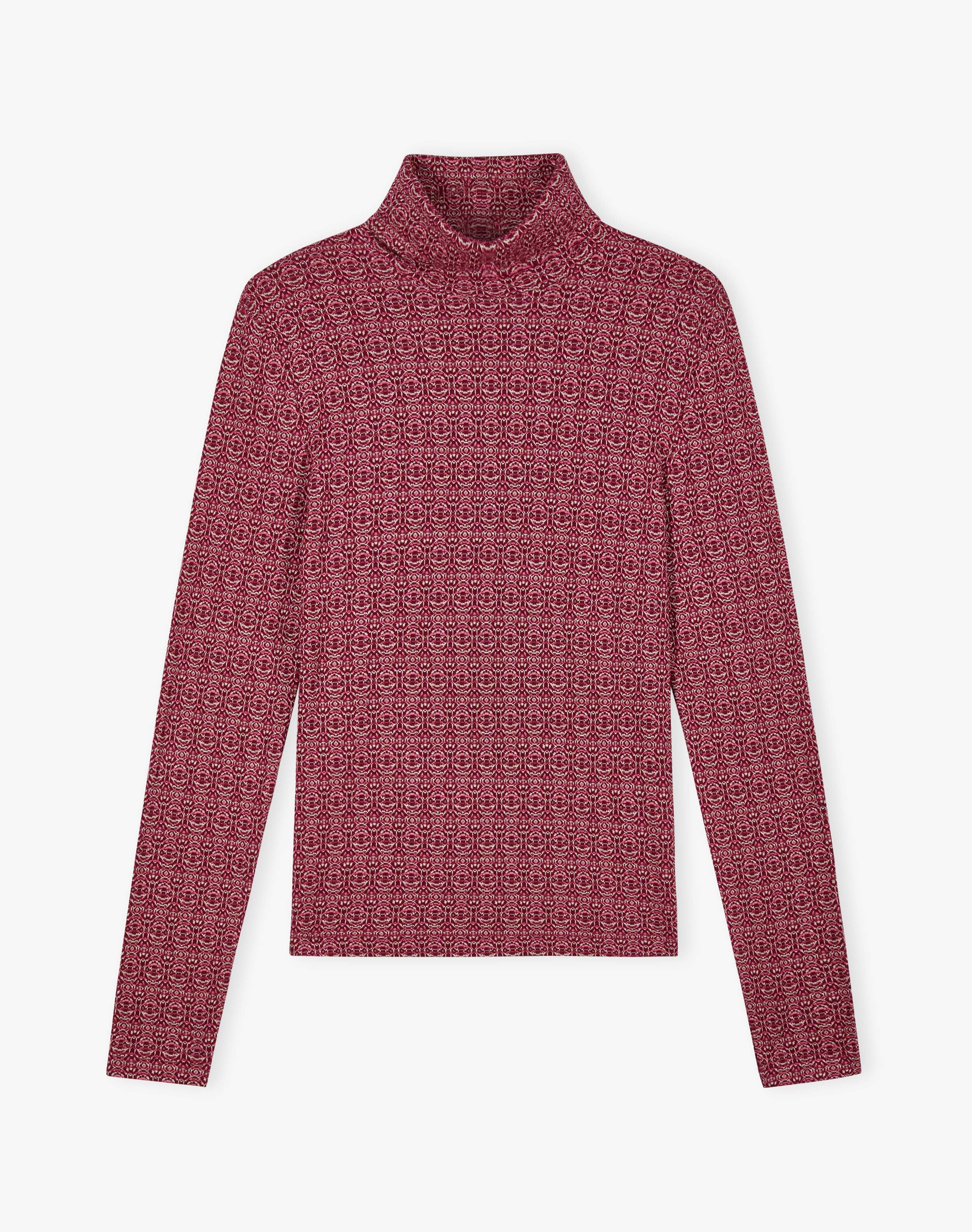 Pink Textured Jersey Turtle Neck | Women's Tops | Brora Sale