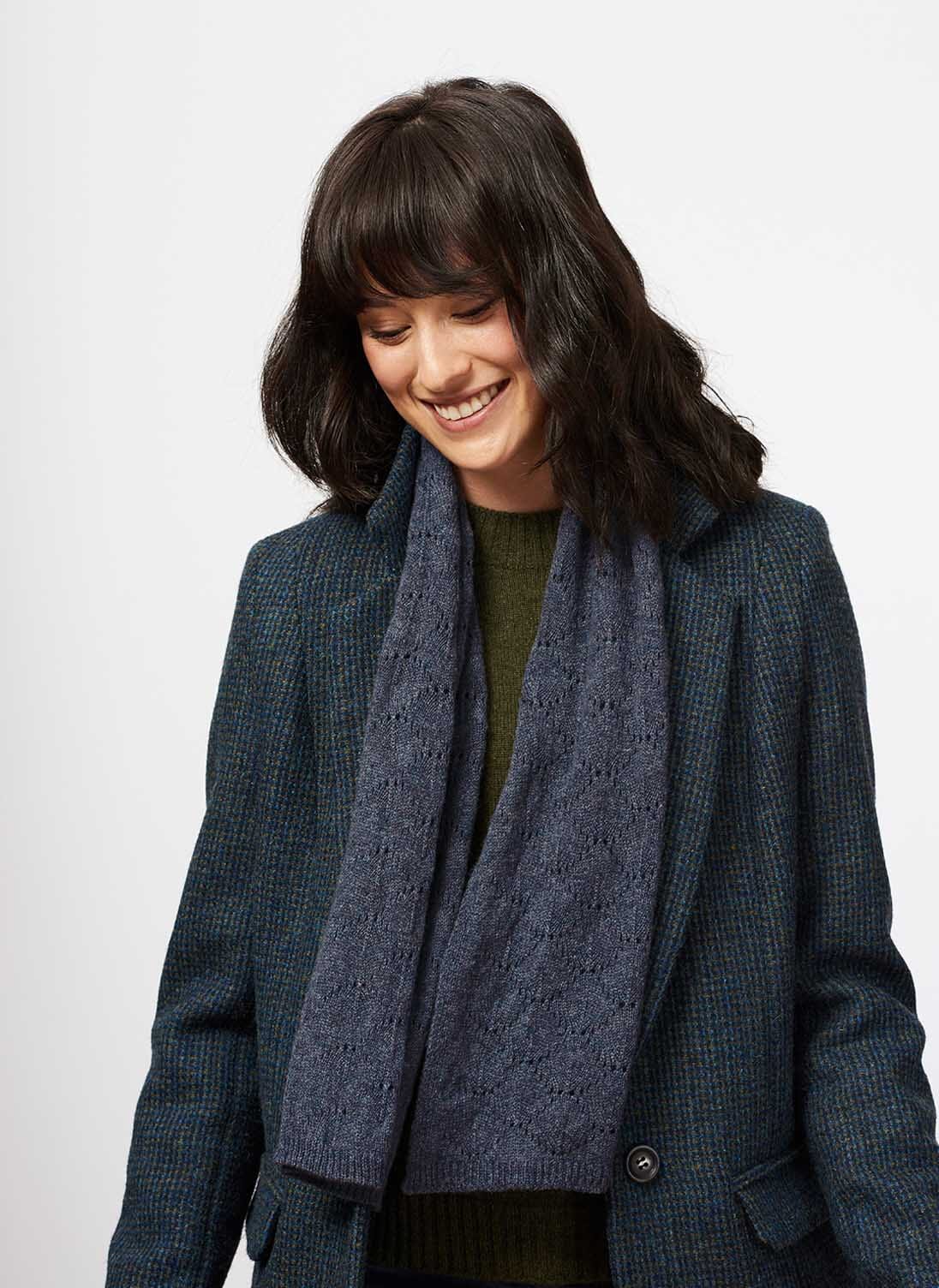 Lead Cashmere Pointelle Scarf | Women's Cashmere | Brora