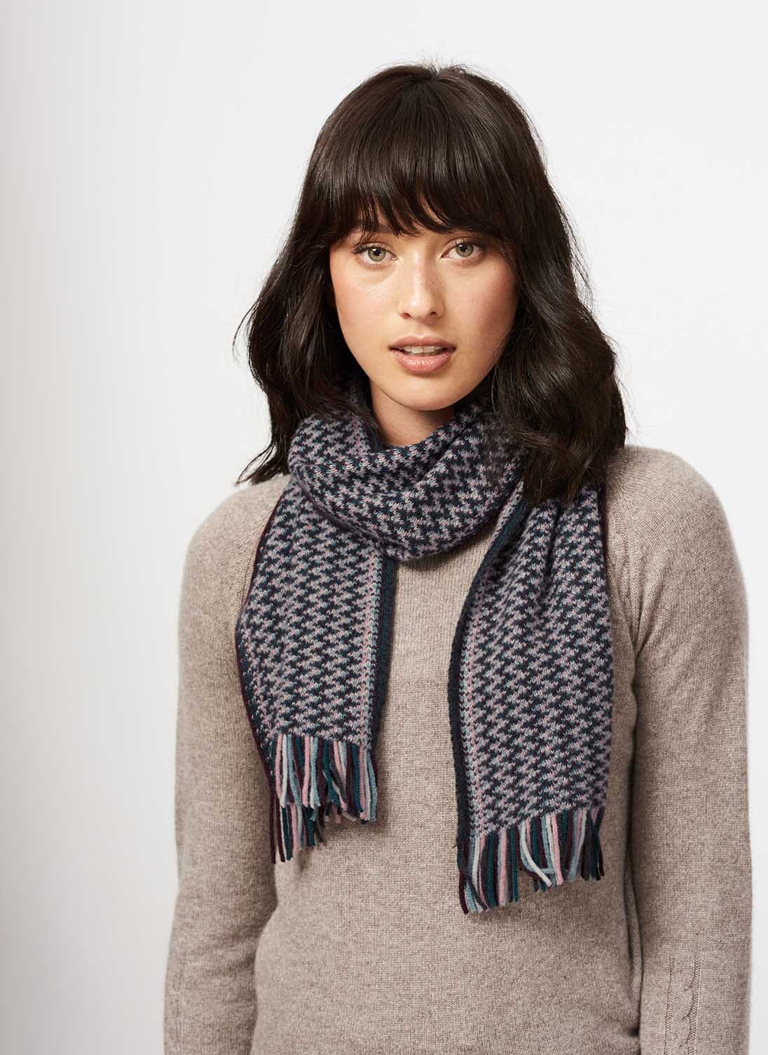 Oxblood & Ivy Cashmere Speckle Scarf | Brora