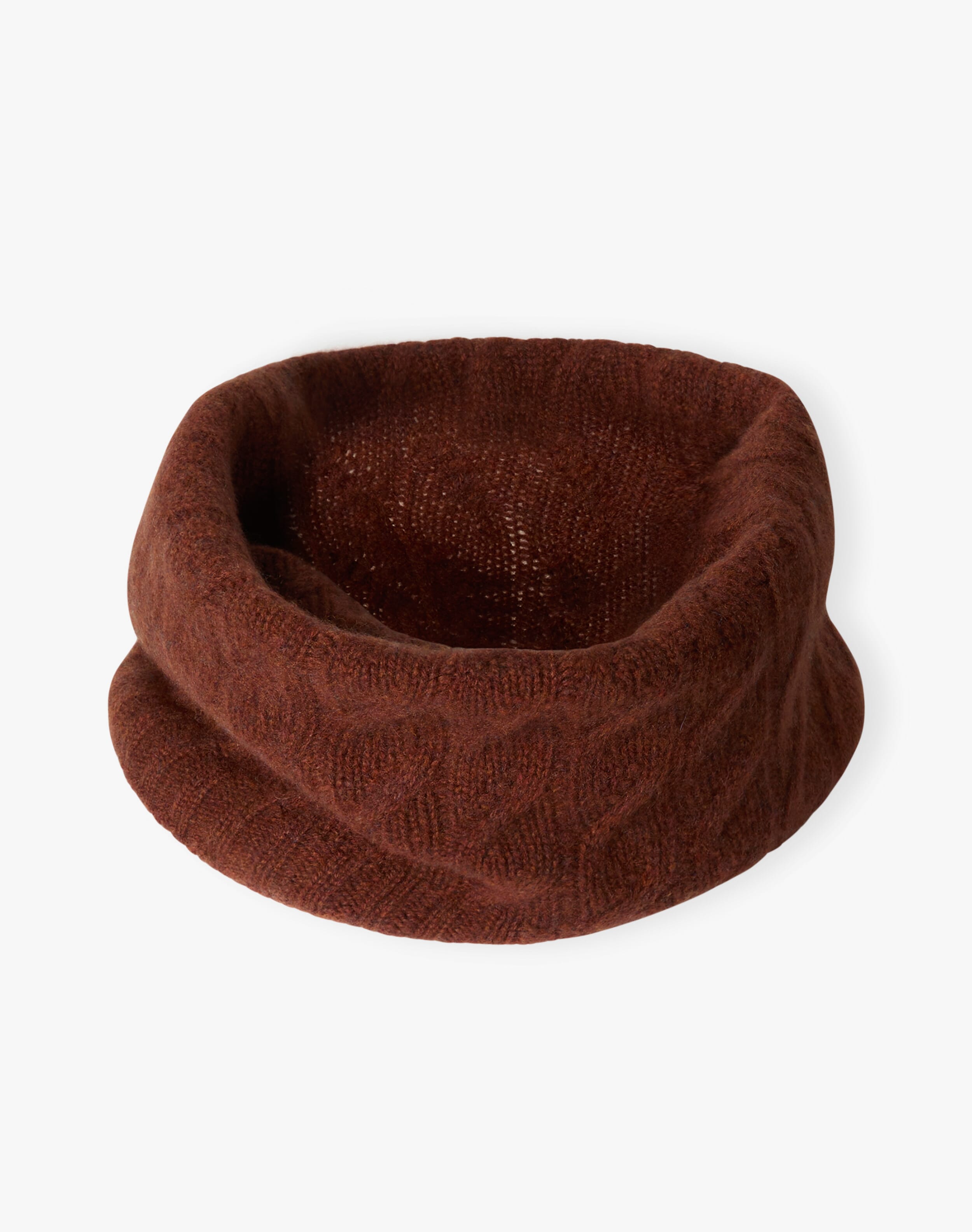 Cashmere Cable Snood in Conker | Brora Clearance | Accessories