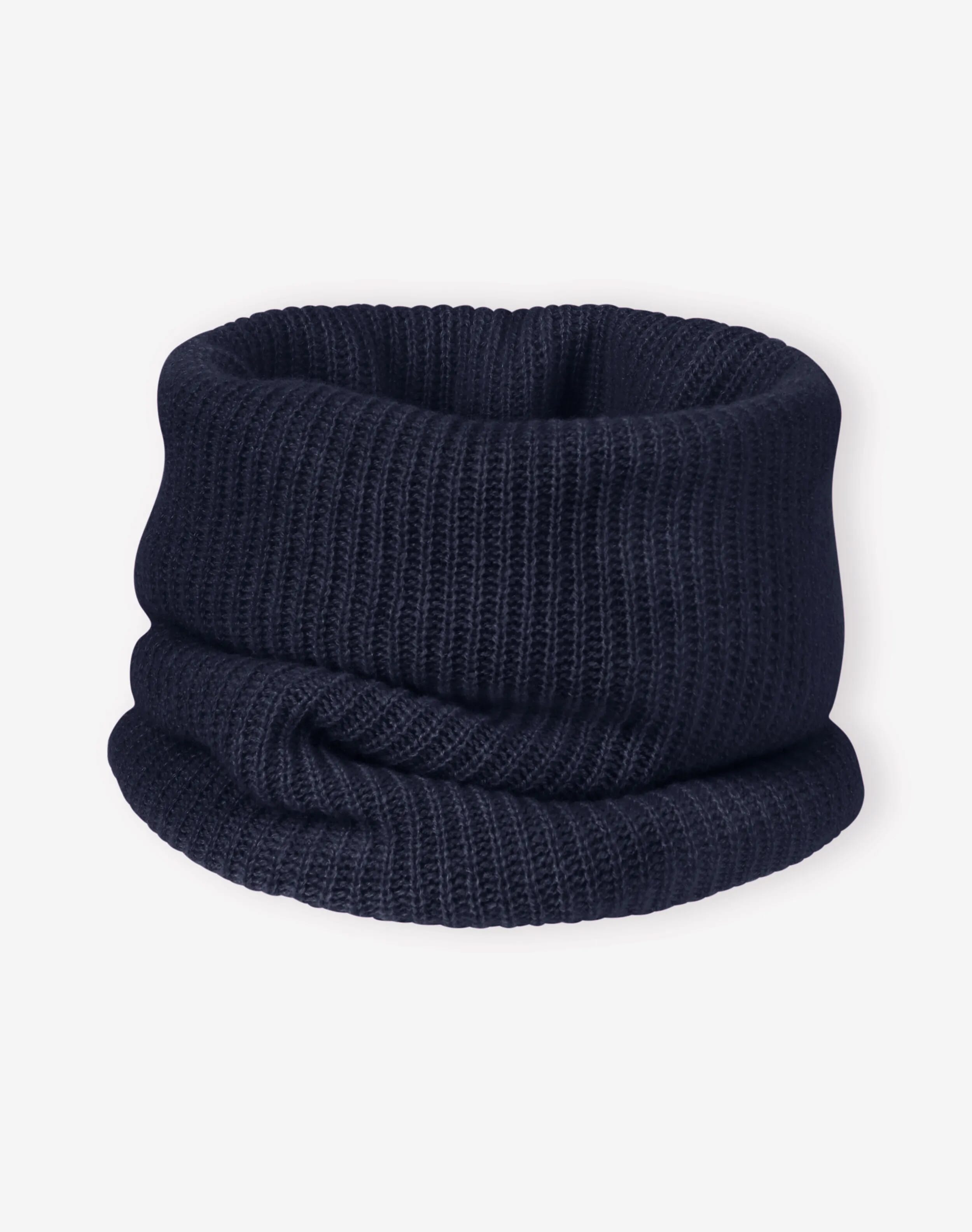 Cashmere Textured Snood in French Navy | Accessories | Brora Fashion