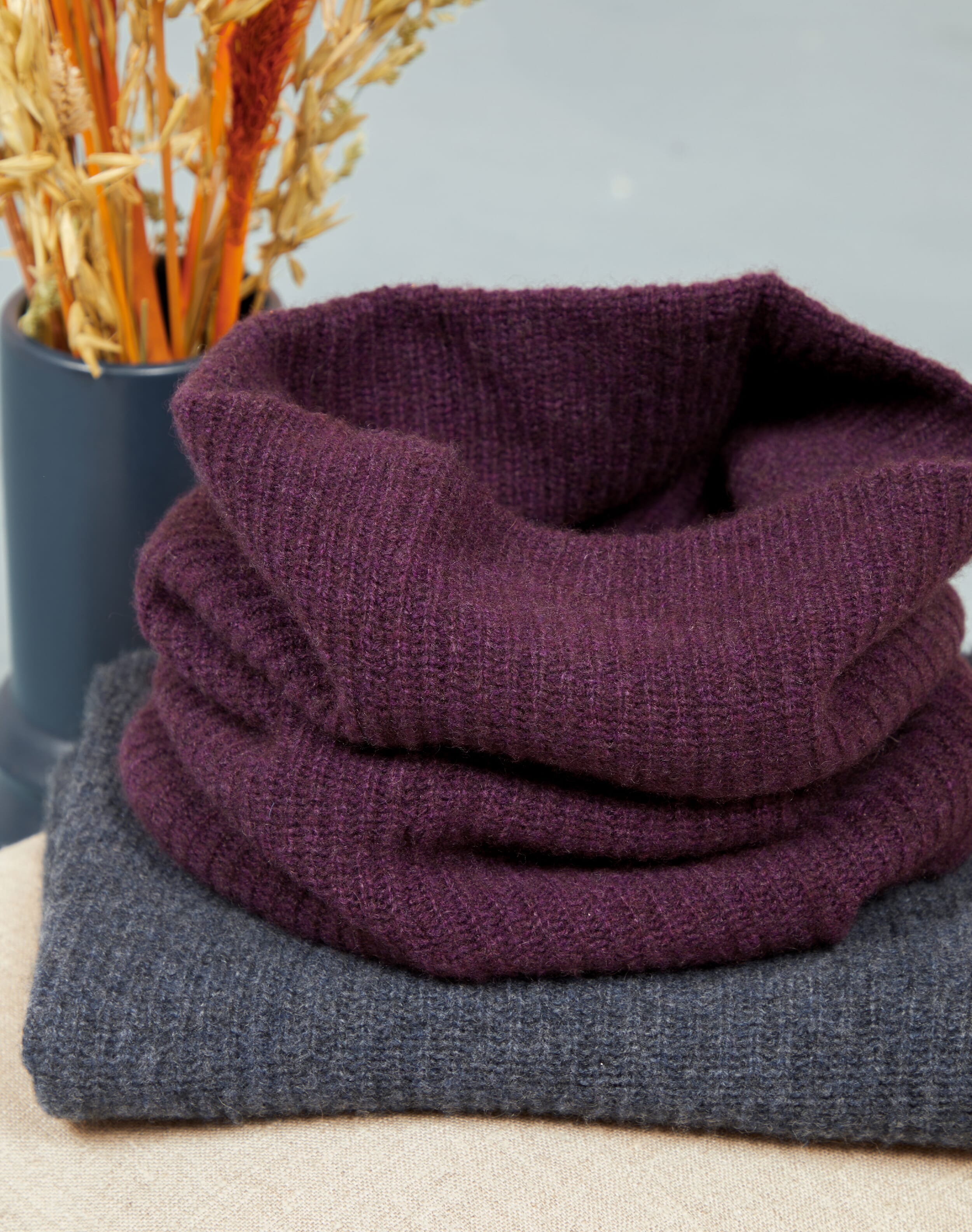 Purple Cashmere Snood | Accessories | Brora Fashion