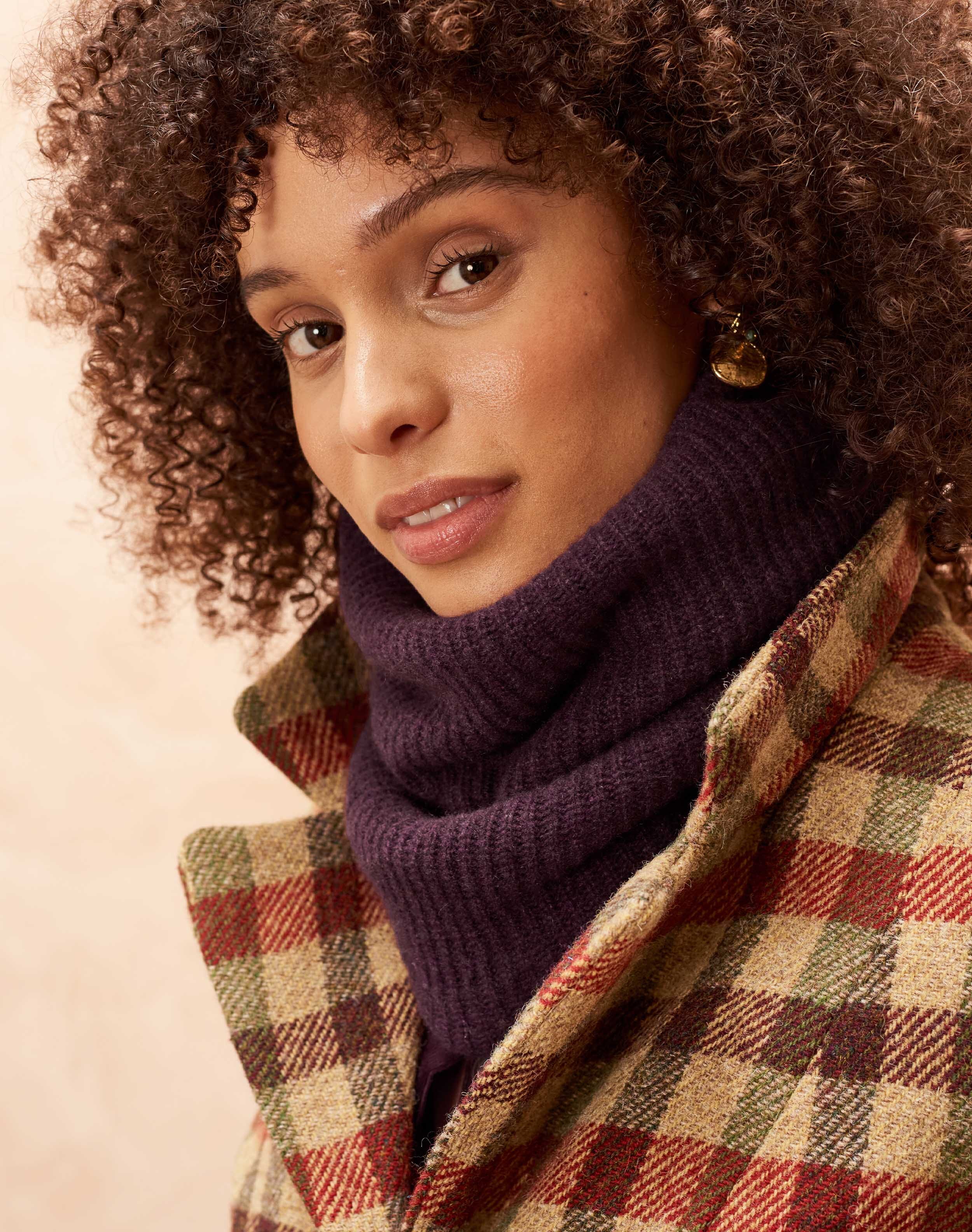 Purple Cashmere Snood | Accessories | Brora Fashion