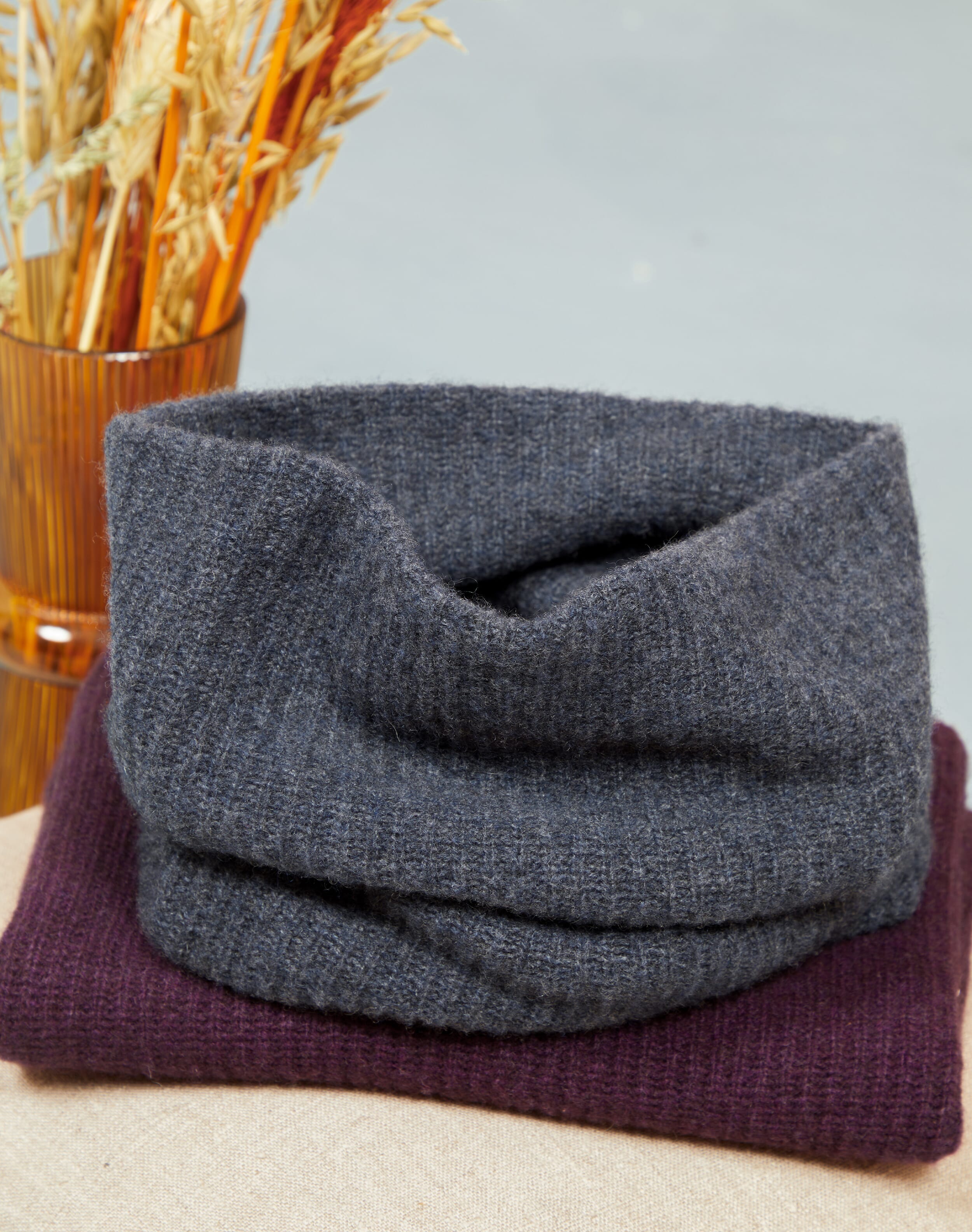 Grey Cashmere Snood | Accessories | Brora Fashion