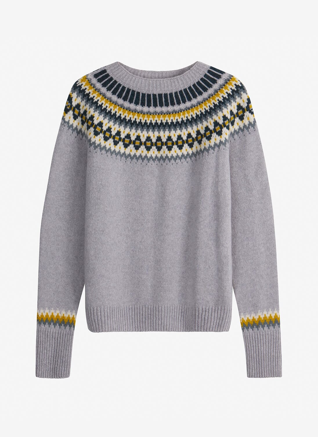 TROY Collaboration Jumper in Pebble | Women's Jumpers | Brora