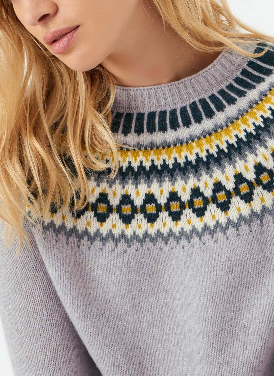 TROY Collaboration Jumper in Pebble | Women's Jumpers | Brora