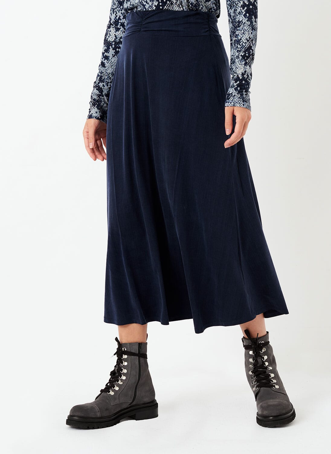 Women's Cupro Midi Skirt | Women's Skirts | Brora Clothing
