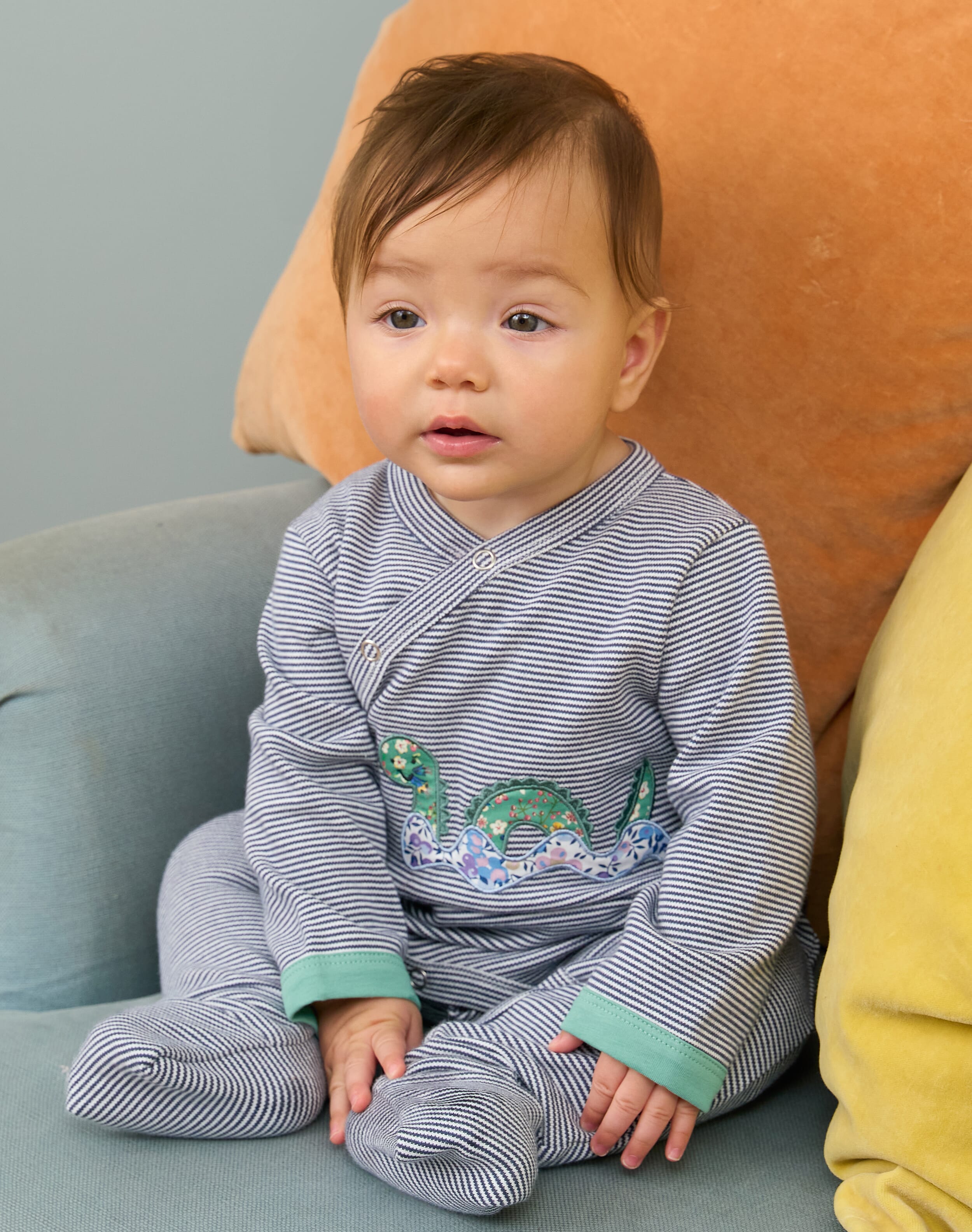 Liberty Print Applique Babygro | Nessie | Baby Gifts
