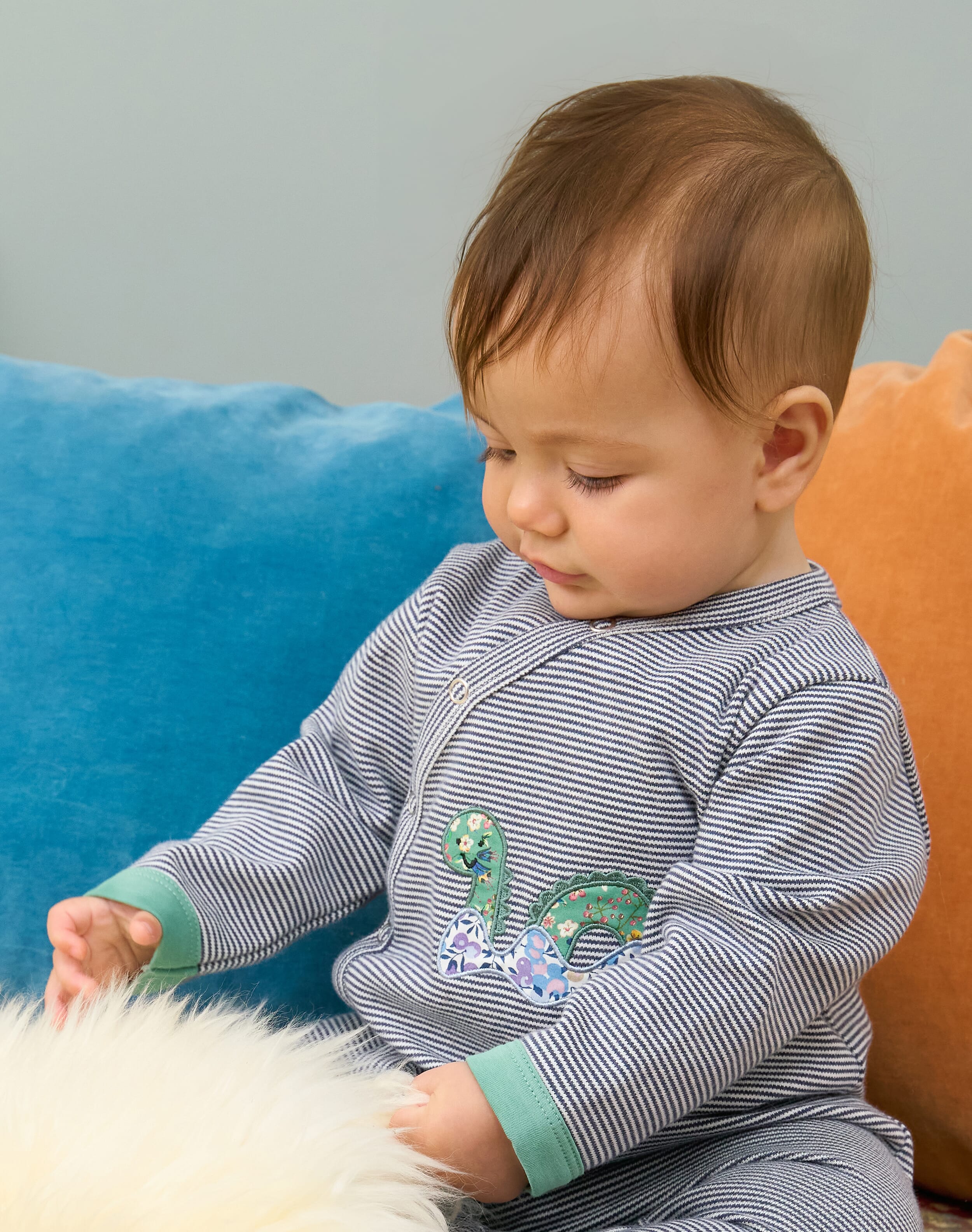 Liberty Print Applique Babygro | Nessie | Baby Gifts