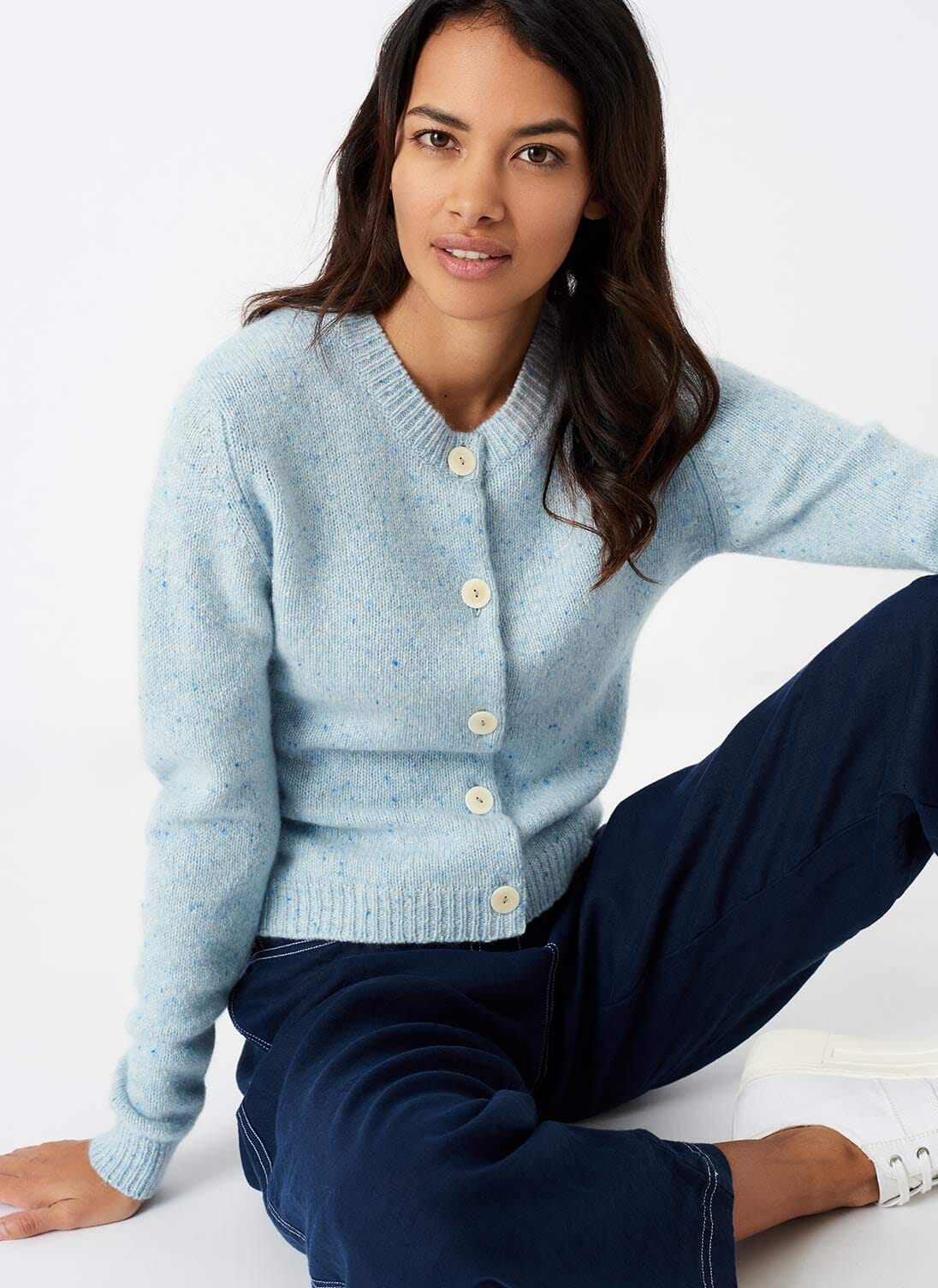 Mineral Cashmere Donegal Cardigan | Cashmere Jumpers & Cardigans | Brora
