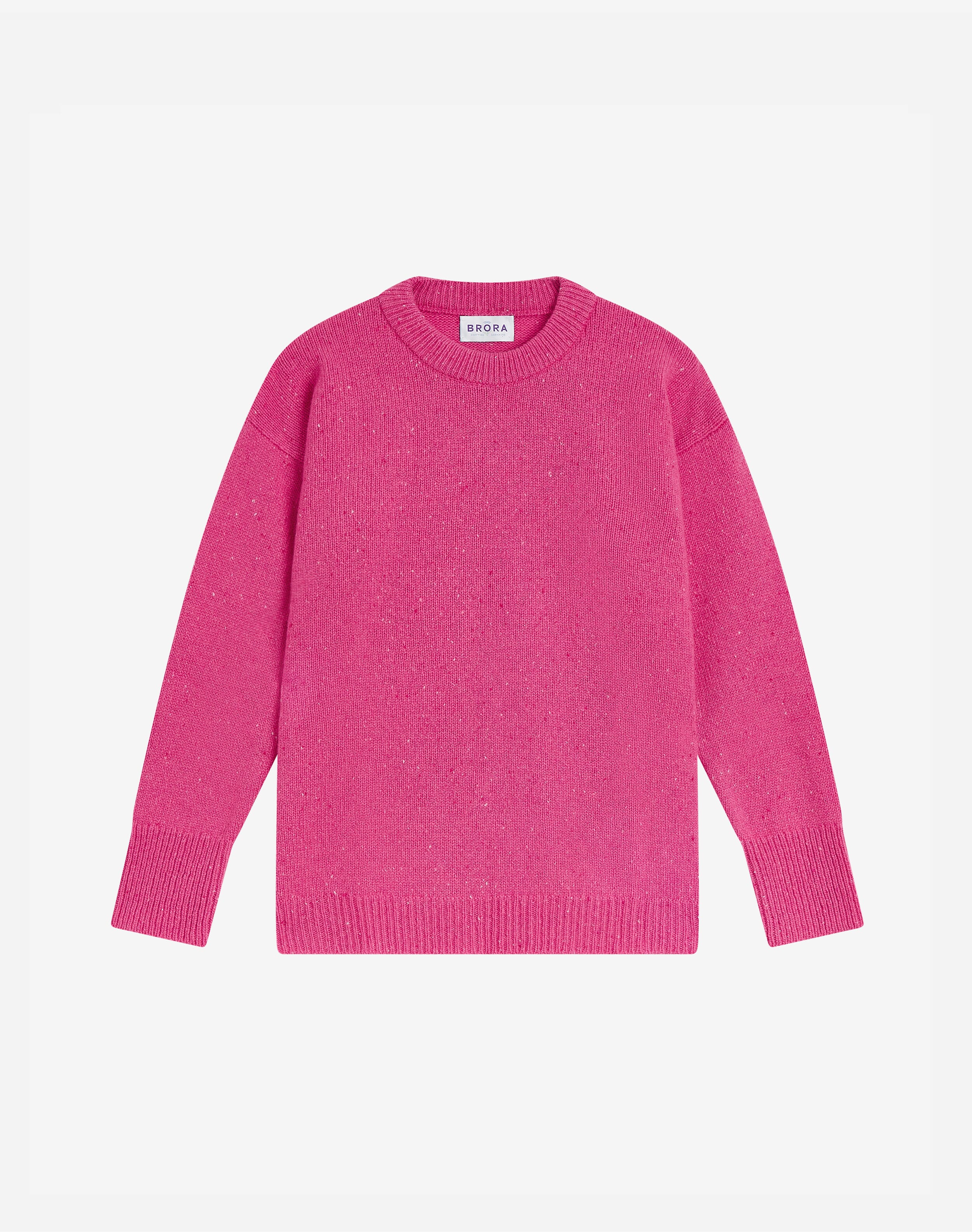 Scottish Cashmere Donegal Jumper in Peony | Brora