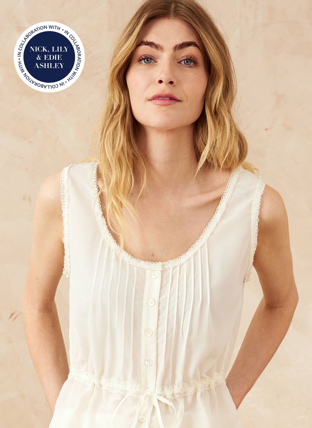 Ivory Silk Drawstring Camisole | Women's Shirts | Brora
