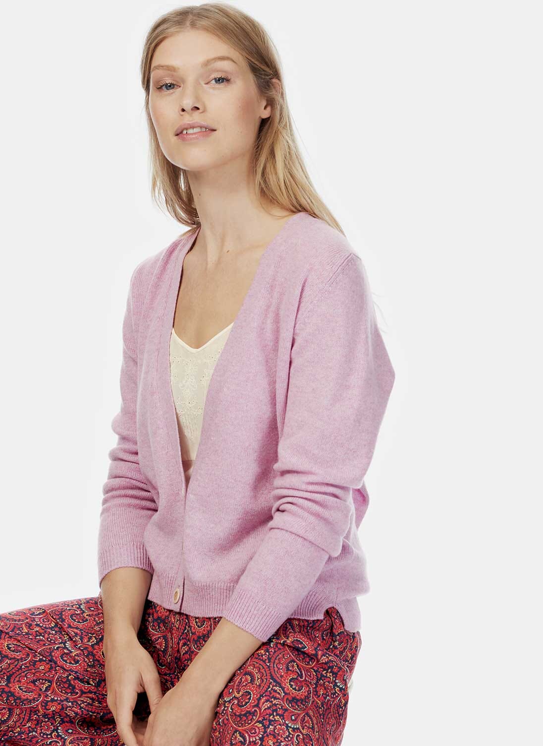 Cashmere V Neck Cardigan | Brora.co.uk