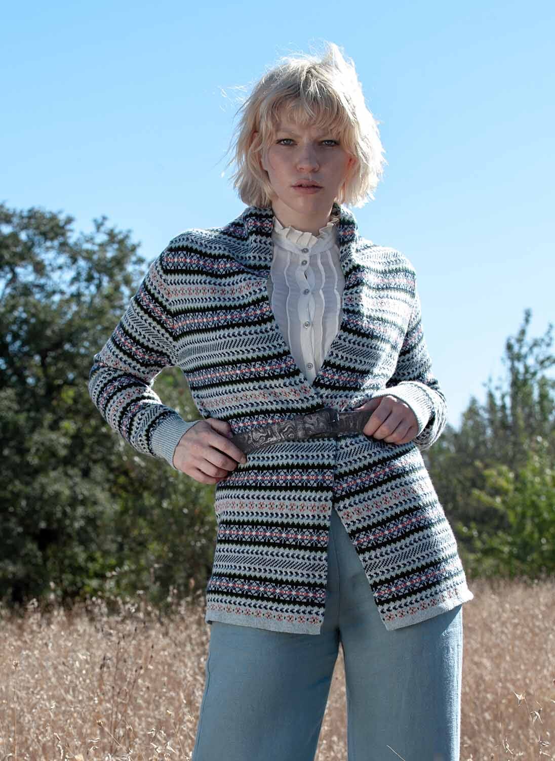 Cloud Cashmere Fair Isle Shawl Cardigan | Brora