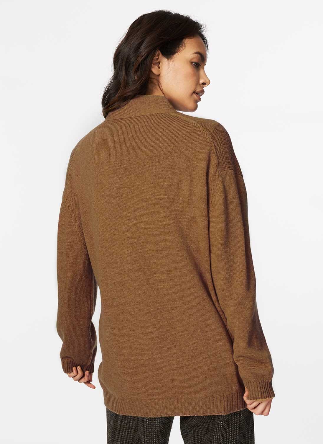 Caramel Cashmere V Neck Cardigan | Women's Cardigans | Brora