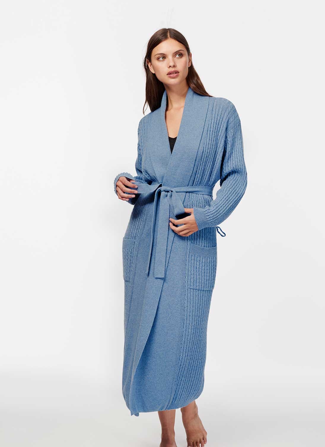 Cashmere Cable Dressing Gown | Brora