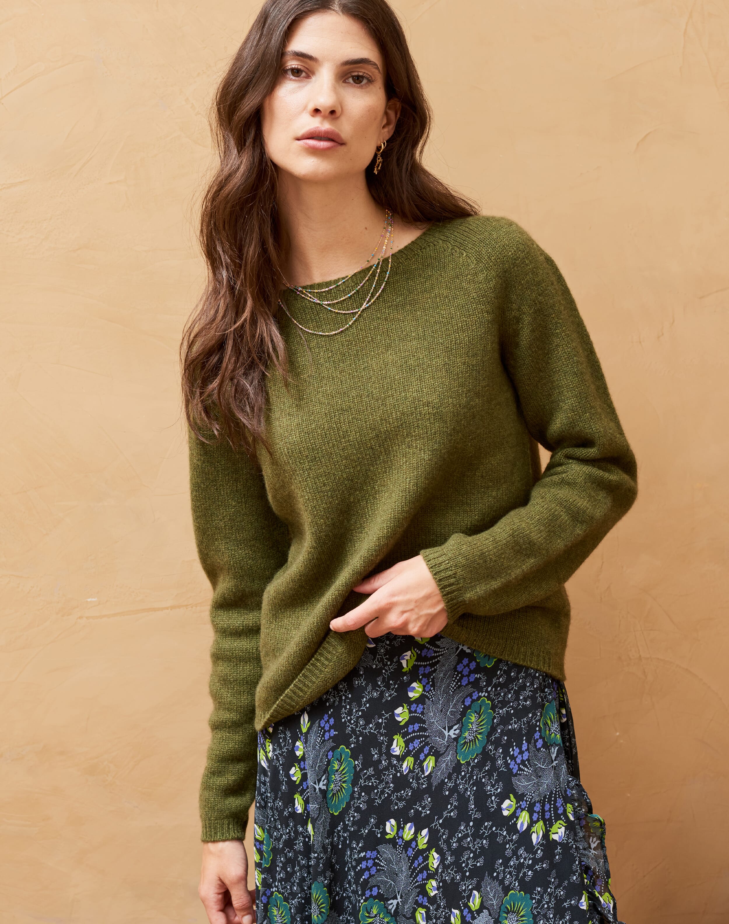 Green Cashmere Jumper | Women's Jumpers | Brora Fashion