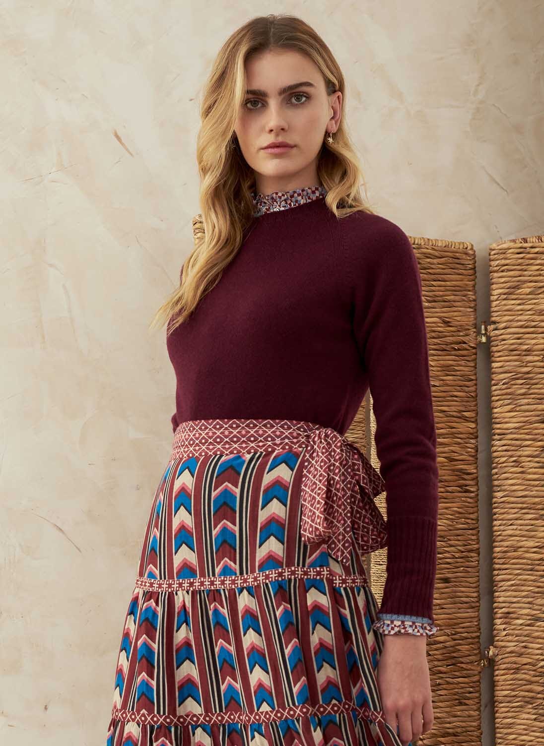 Berry Cashmere Boxy Jumper | Women's Cashmere Jumpers | Brora