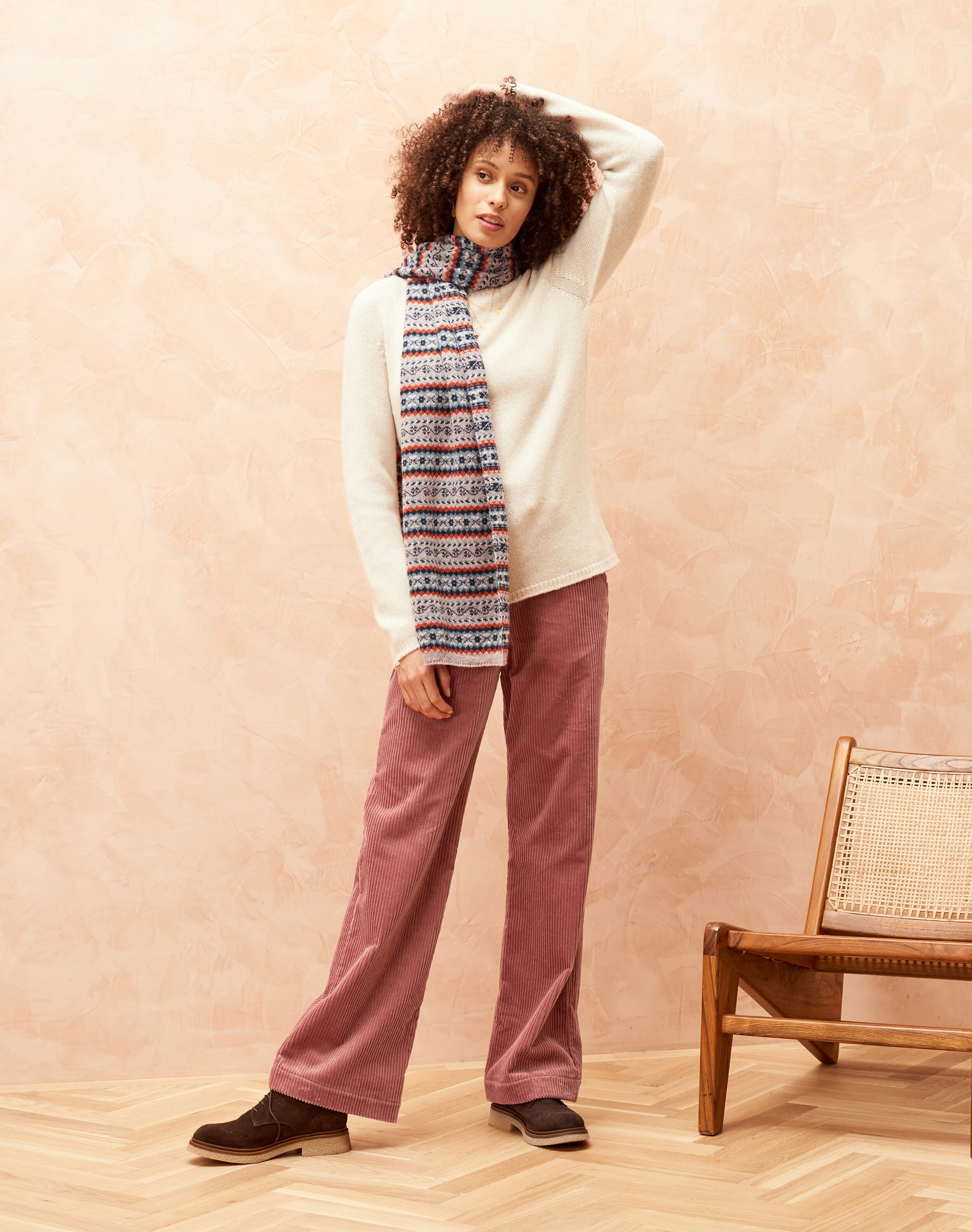 Scottish Cashmere Slouchy Jumper in Swan | Women's Knitwear | Brora
