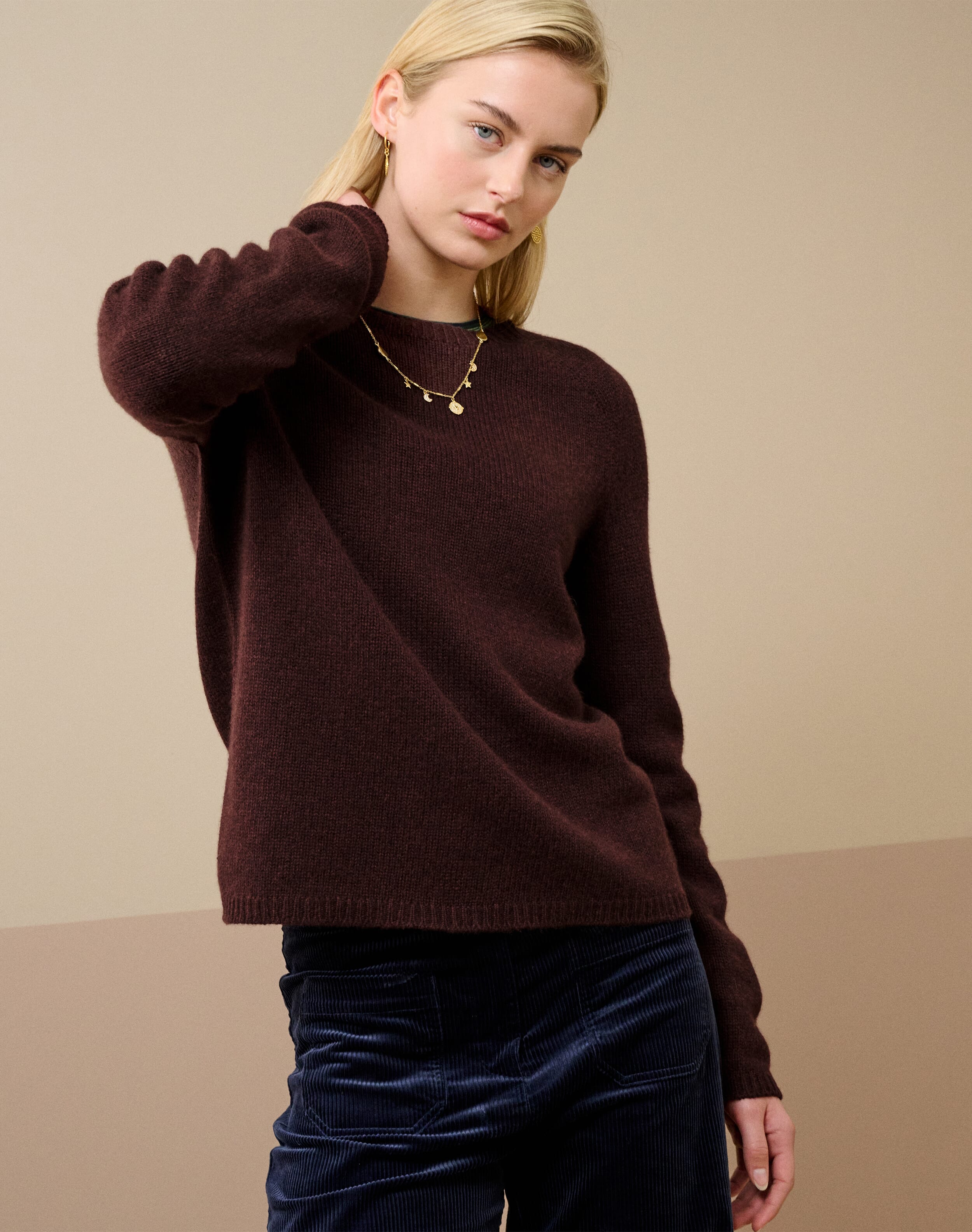 Scottish Cashmere Jumper in Malt | Womenswear | Brora